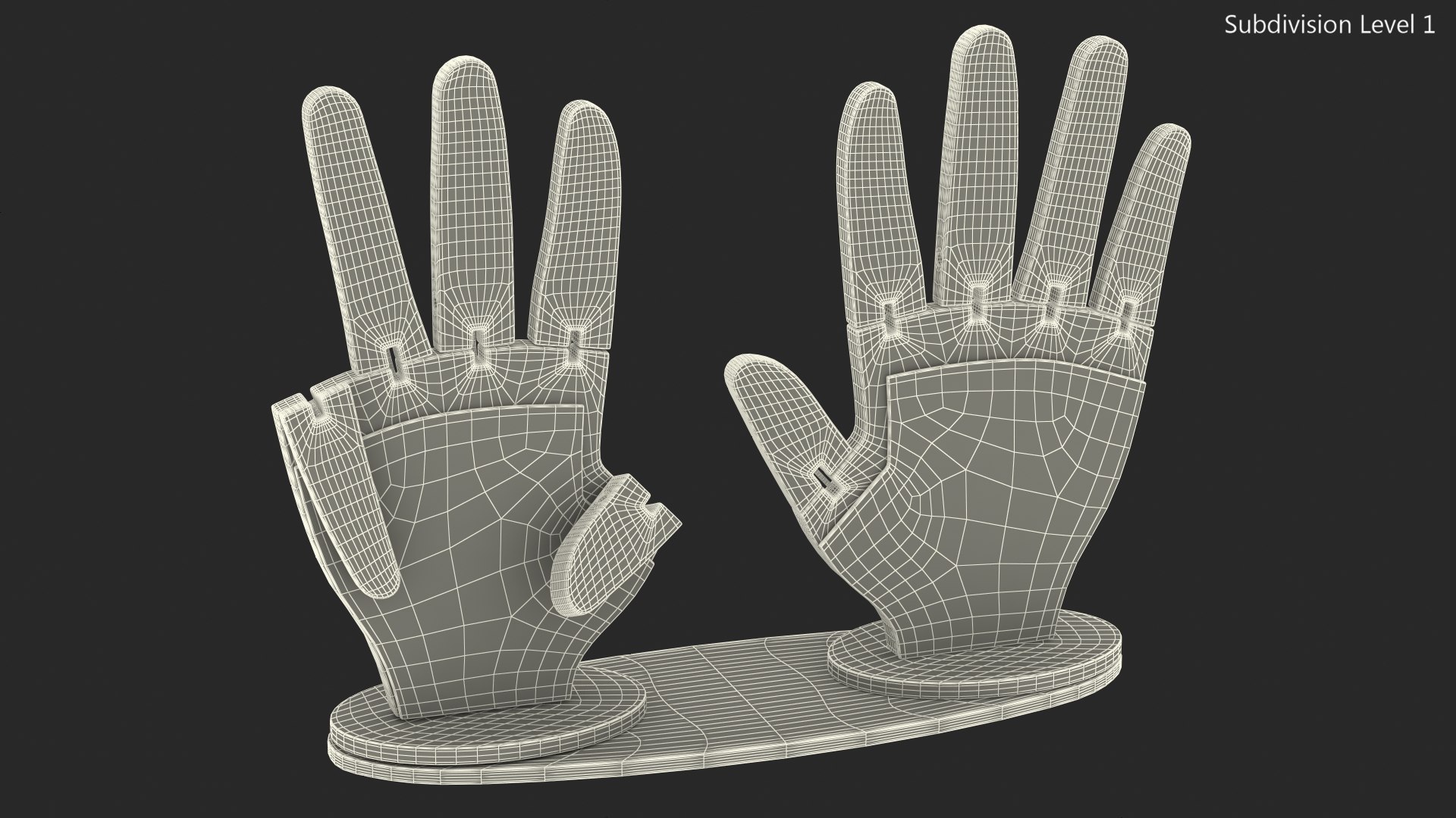 Counting Hands Three Fingers Up 3D - TurboSquid 1818367