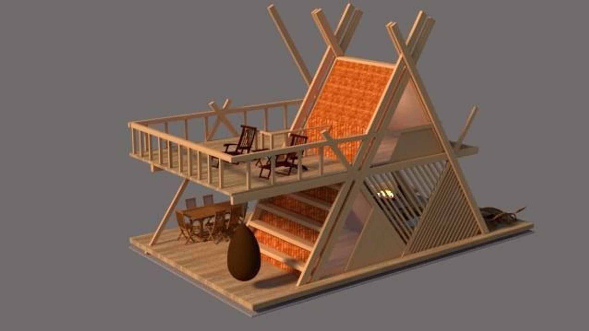 Glamping tower hot tube 3D model - TurboSquid 1359522