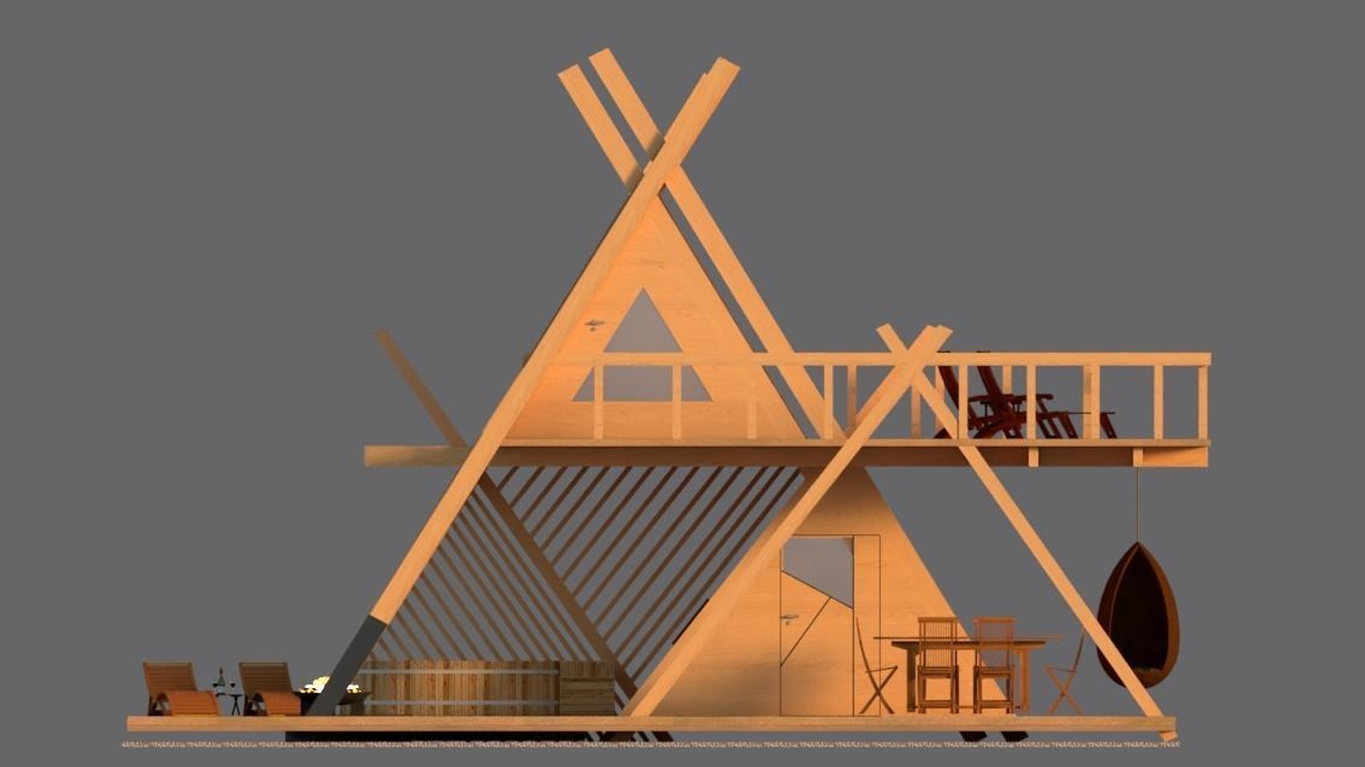 Glamping tower hot tube 3D model - TurboSquid 1359522