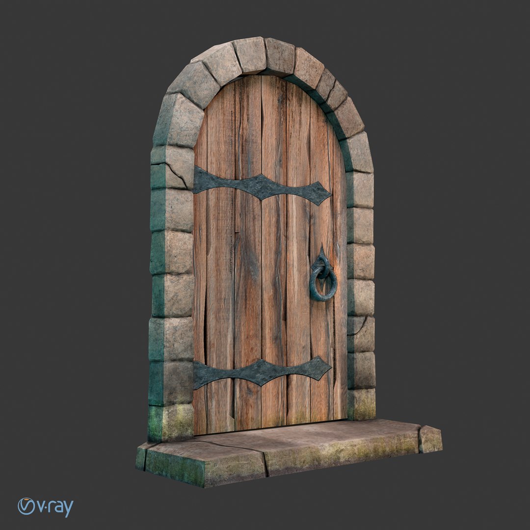 3D Medieval Castle Door - TurboSquid 1217528
