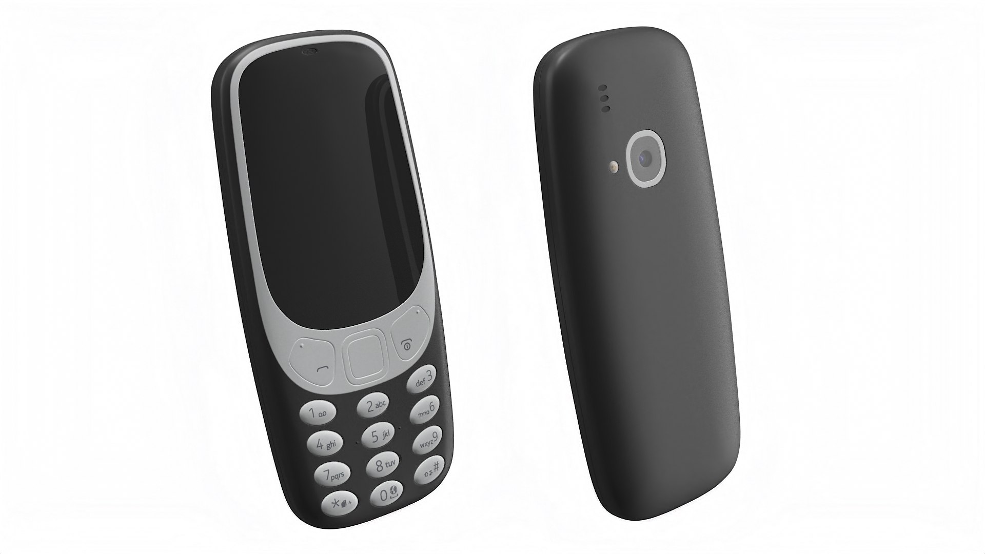 3D Model Modern Push-button Telephone Black - TurboSquid 2273066