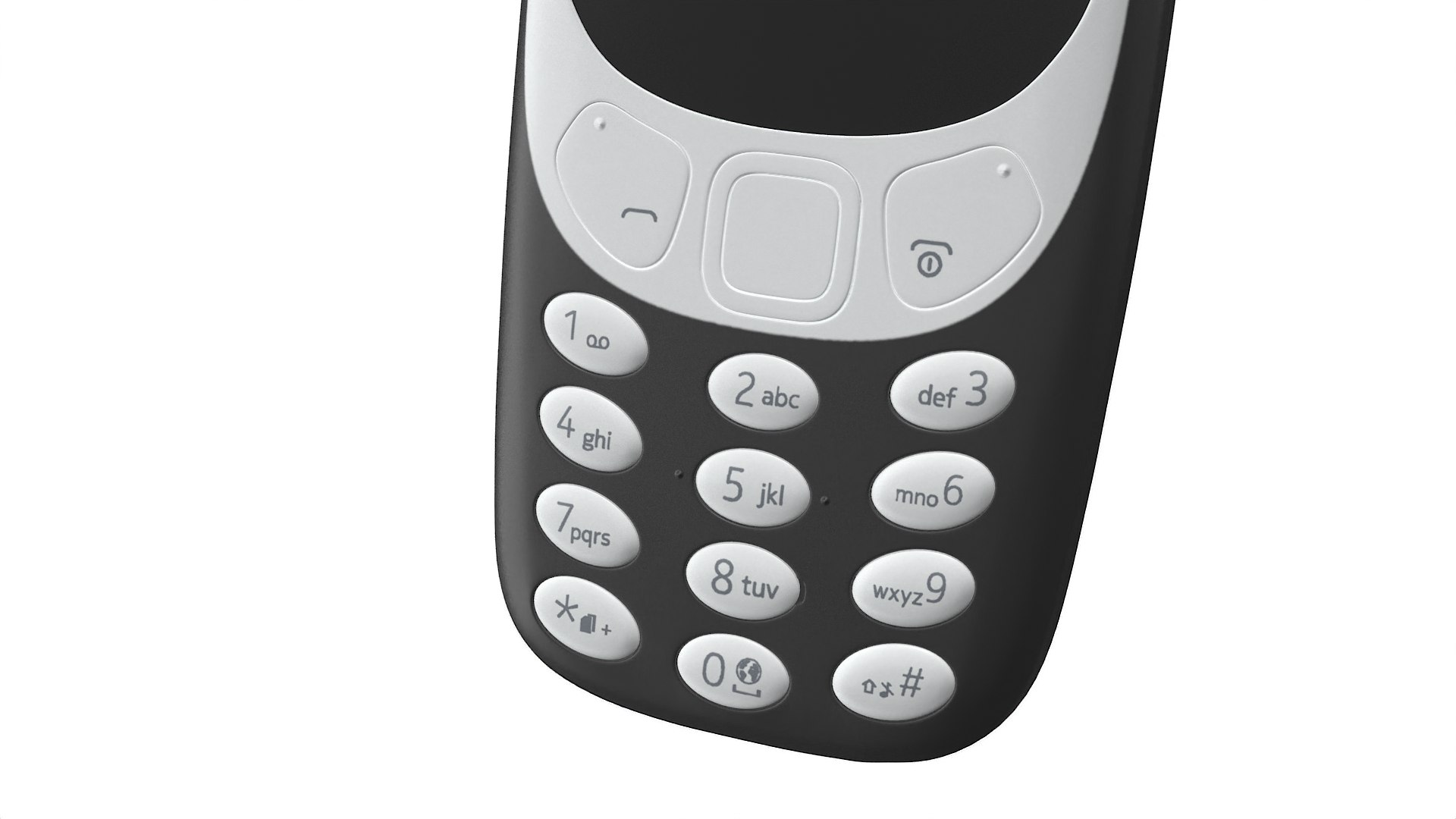 3D Model Modern Push-button Telephone Black - TurboSquid 2273066