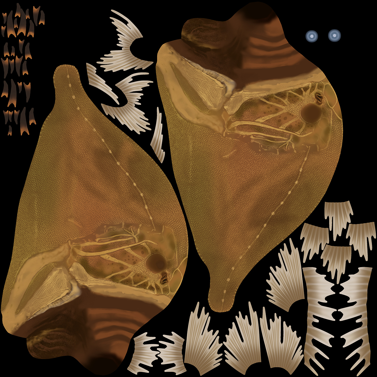 3d fangtooth fish model