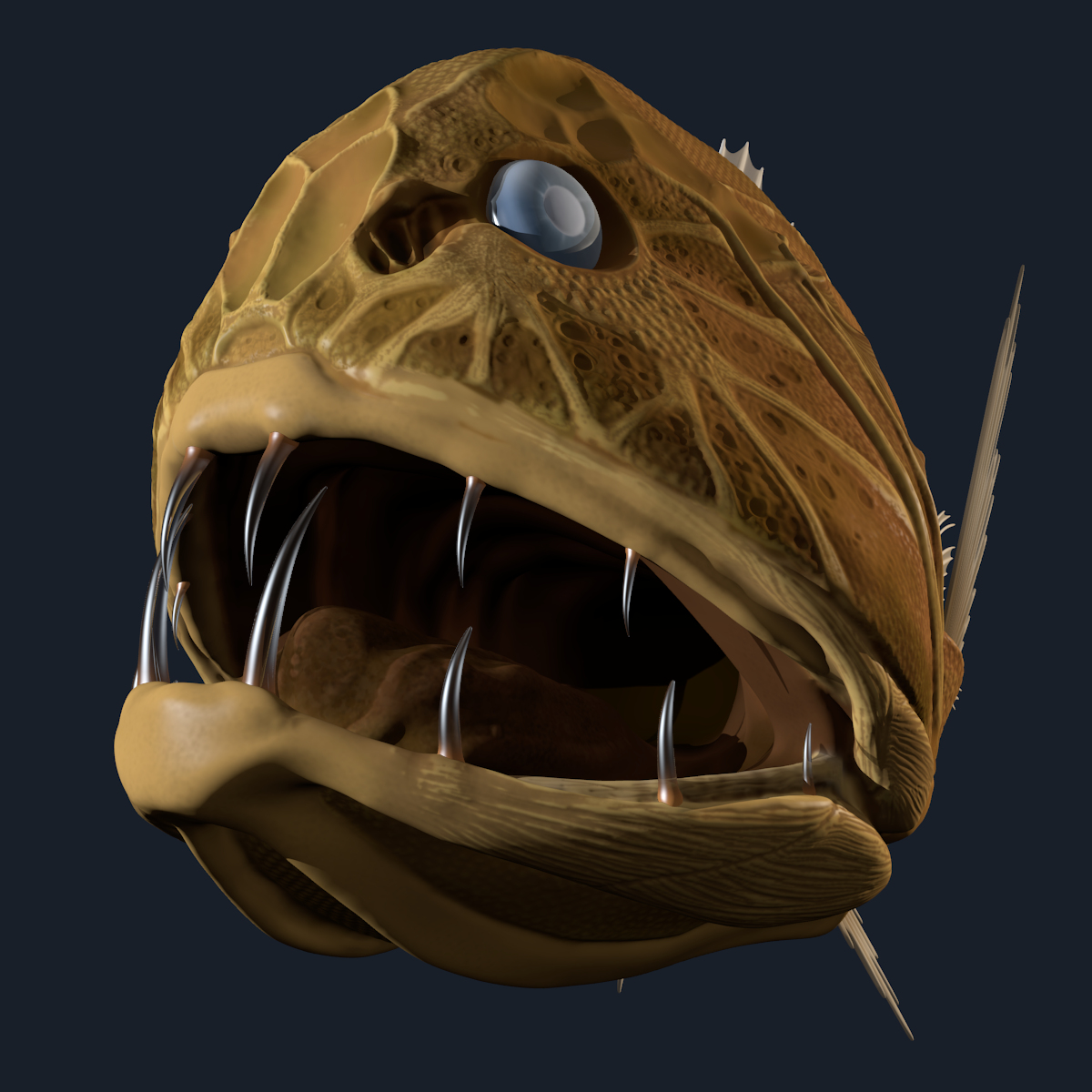 3d fangtooth fish model
