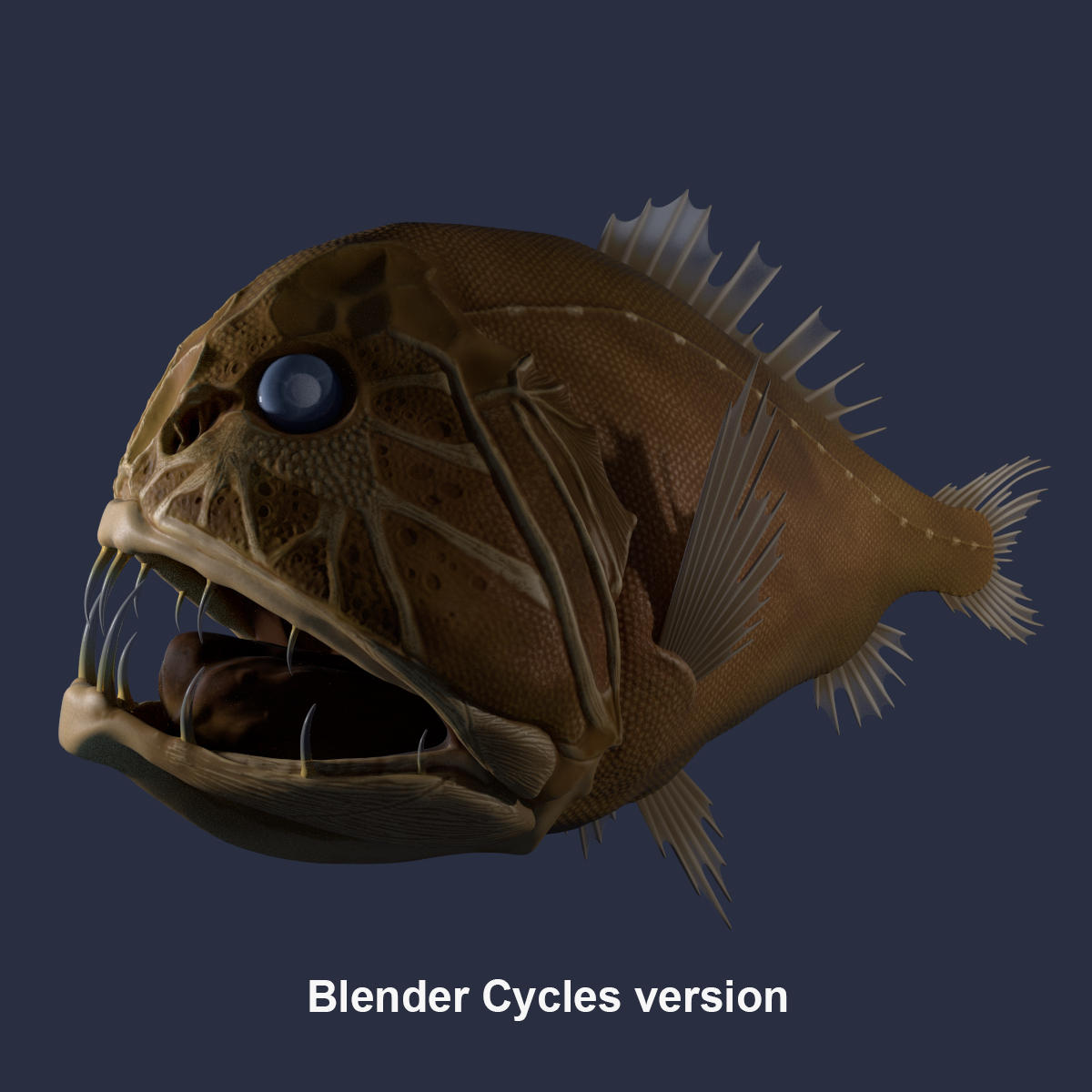 3d fangtooth fish model