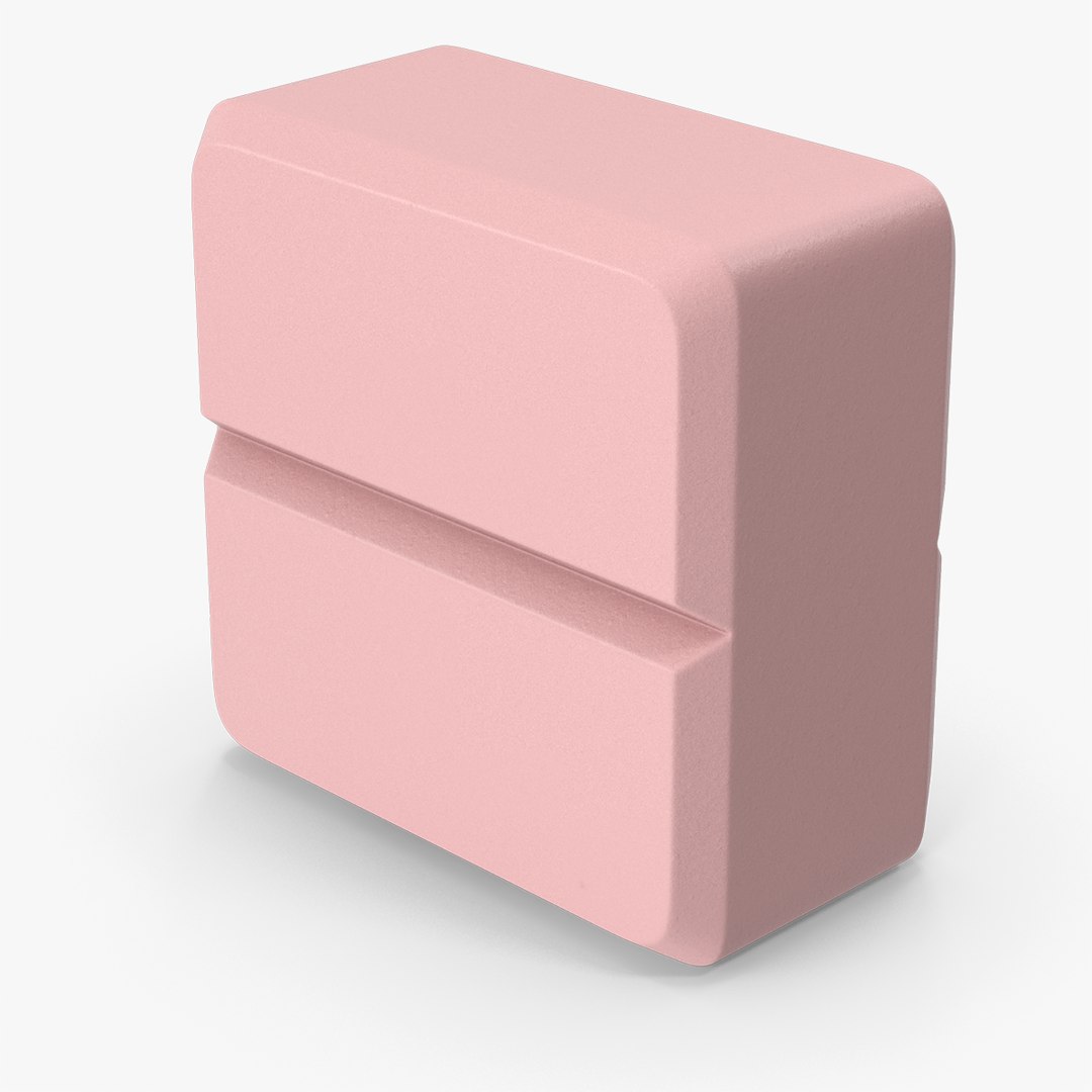 3D Pink Square Pill model - TurboSquid 1938560