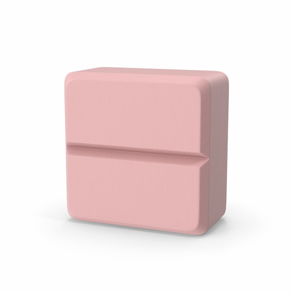 3D Pink Square Pill model - TurboSquid 1938560