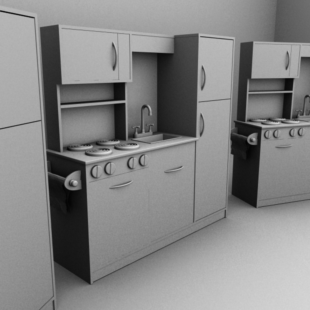 3d Kids Play Kitchen