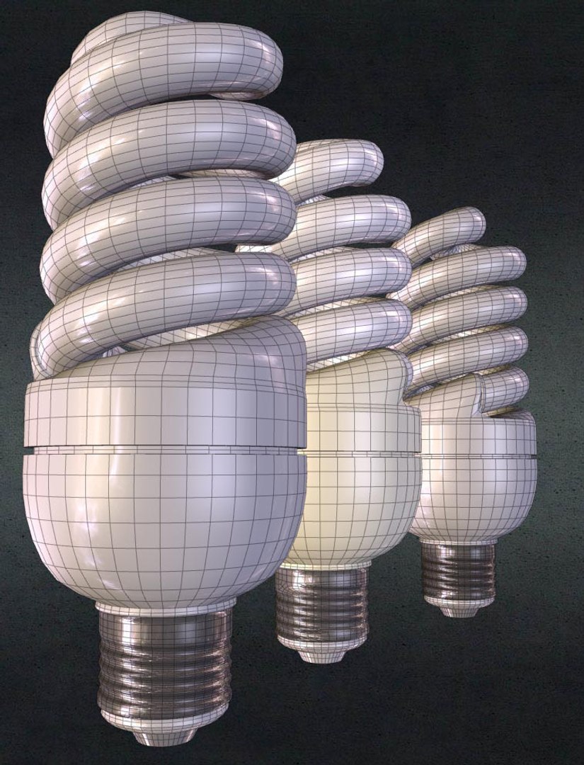 3d Obj Energy Saving Lamp