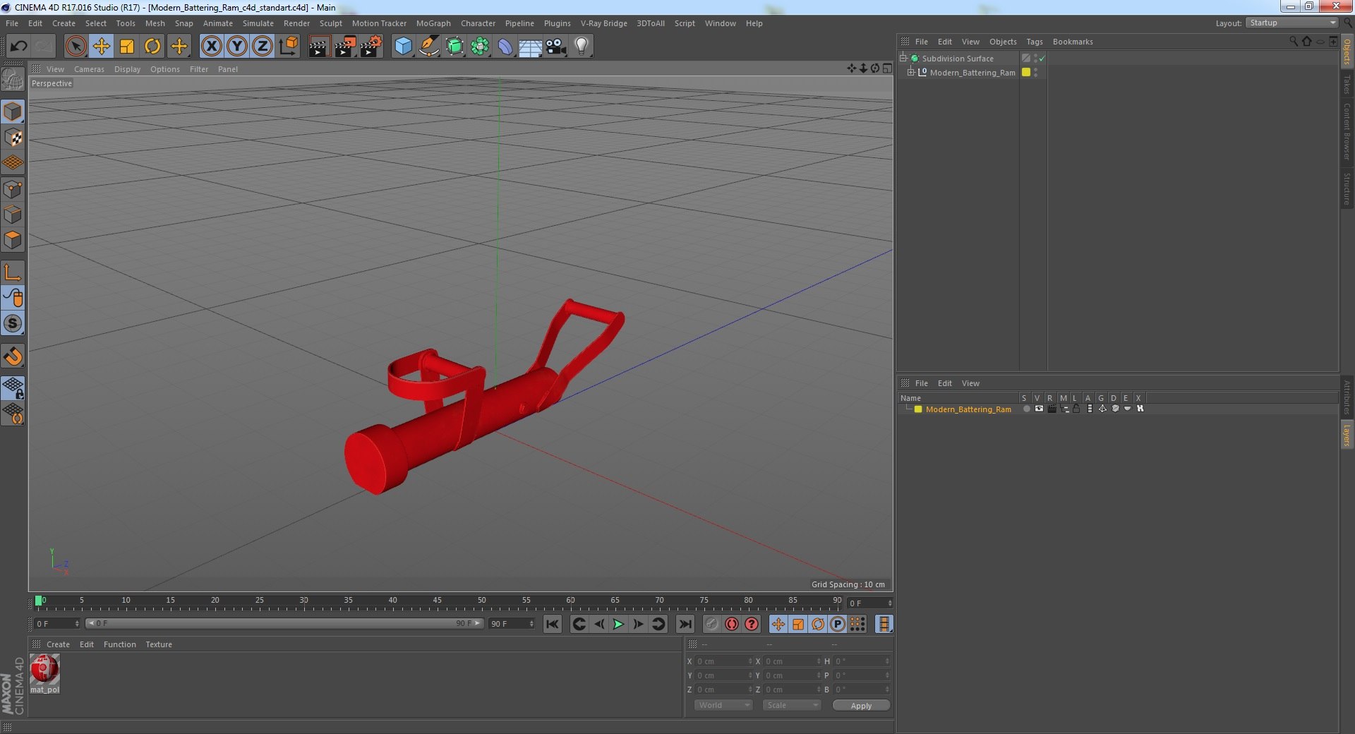 3D Modern Battering Ram Model - TurboSquid 1626373