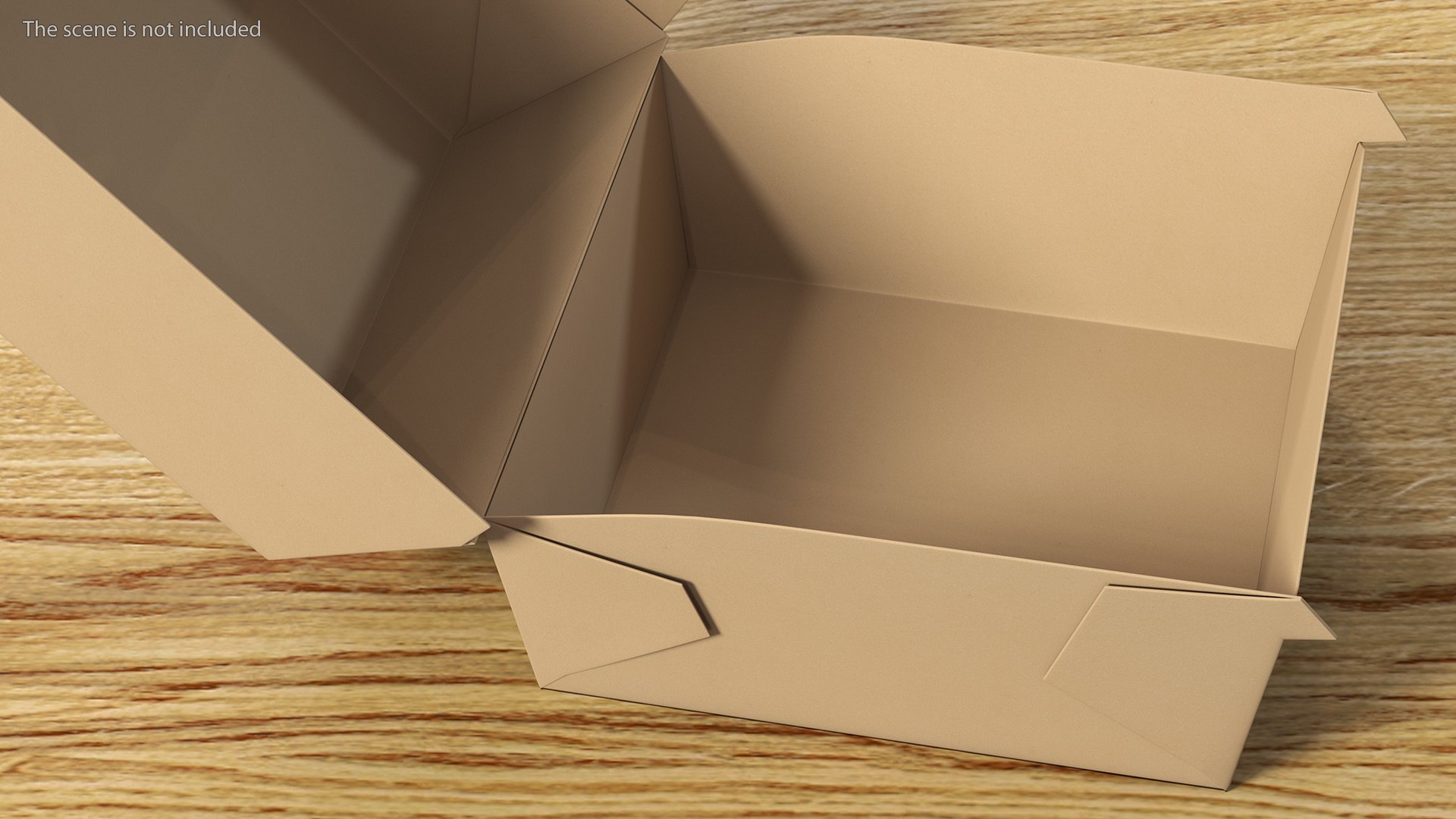 Burger Box Brown Open Empty model - TurboSquid 1852261