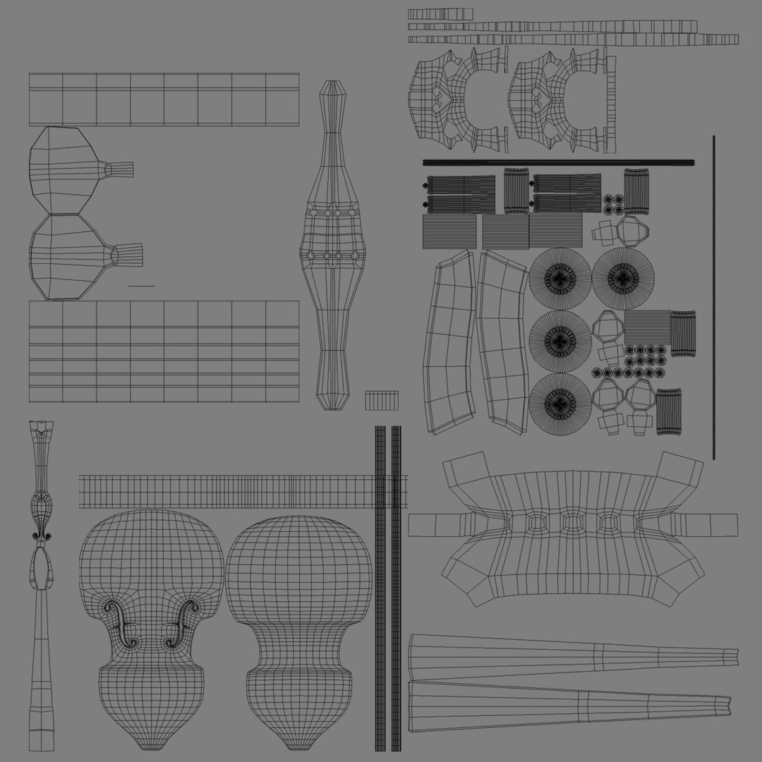 double bass 3d model