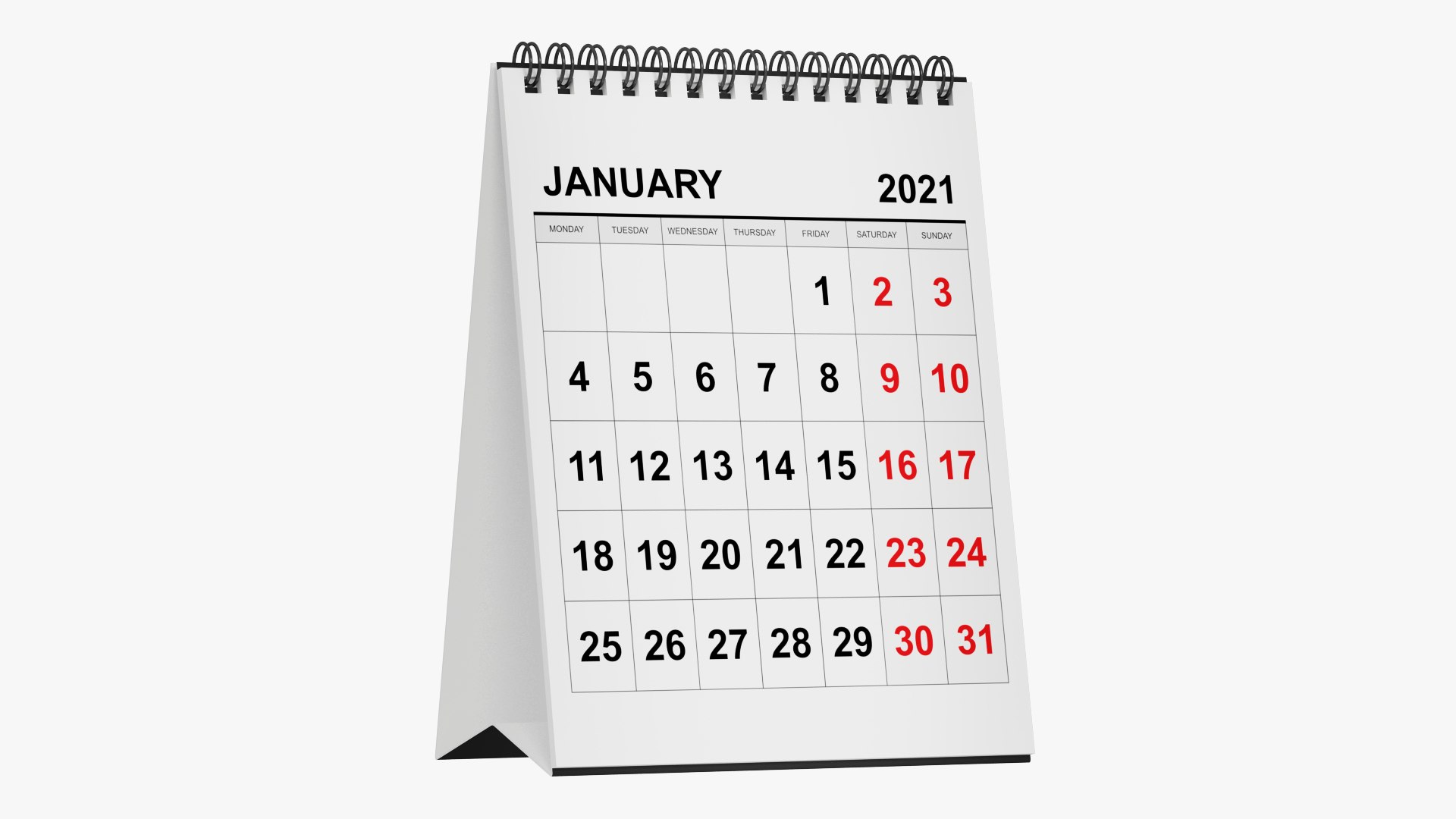 Calendar 3D Model - TurboSquid 1667634