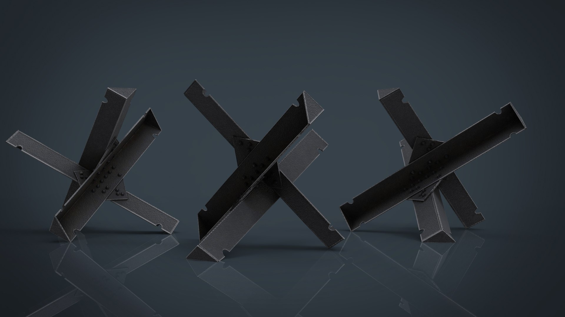 Hedgehog Anti-tank Obstacle 3D Model - TurboSquid 1313769