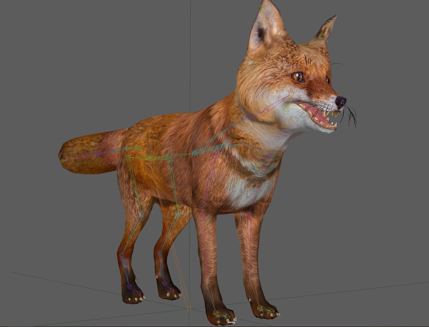 Fox Rigged 3D model - TurboSquid 1911560