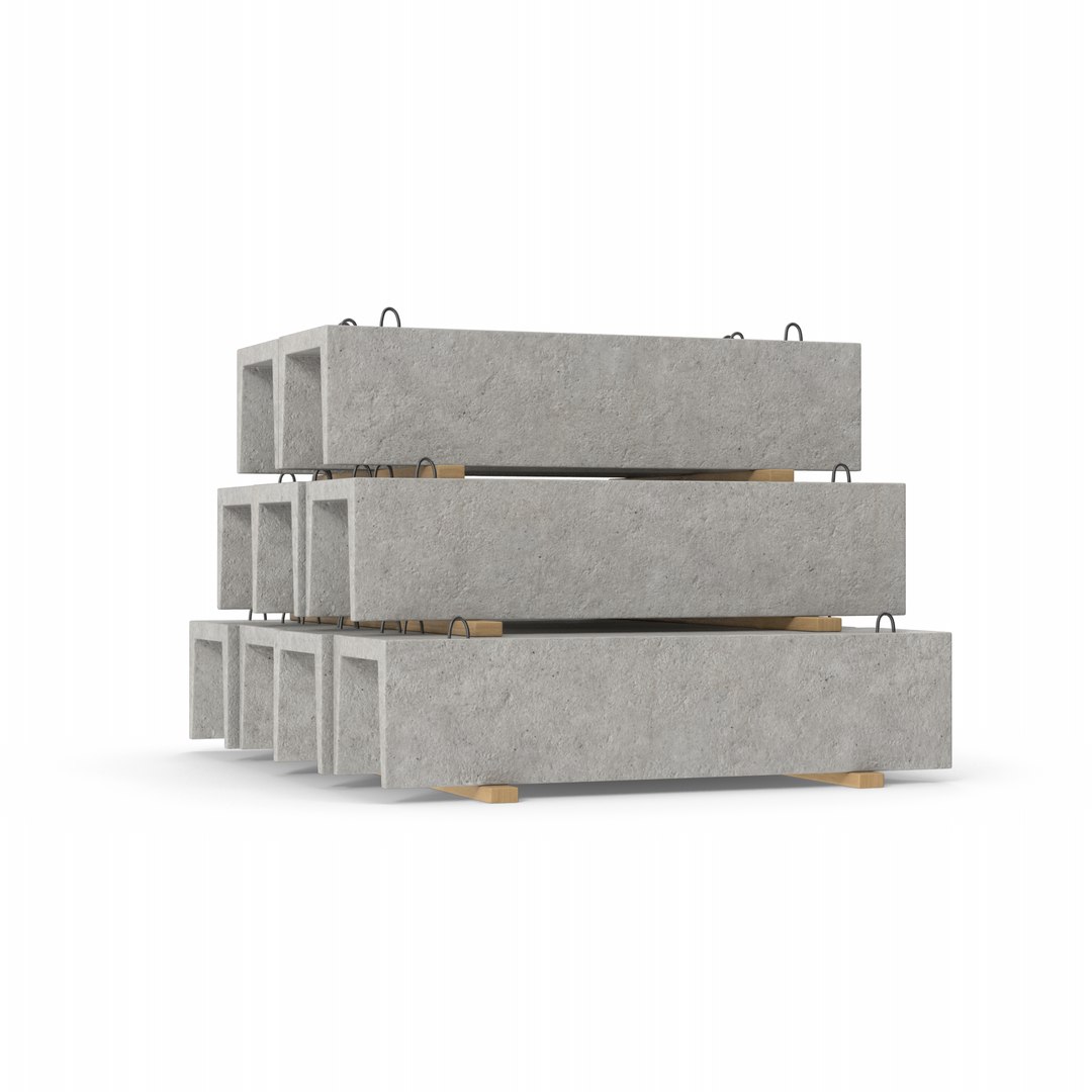 3D Concrete Trench On Wood Planks Model - TurboSquid 2142085