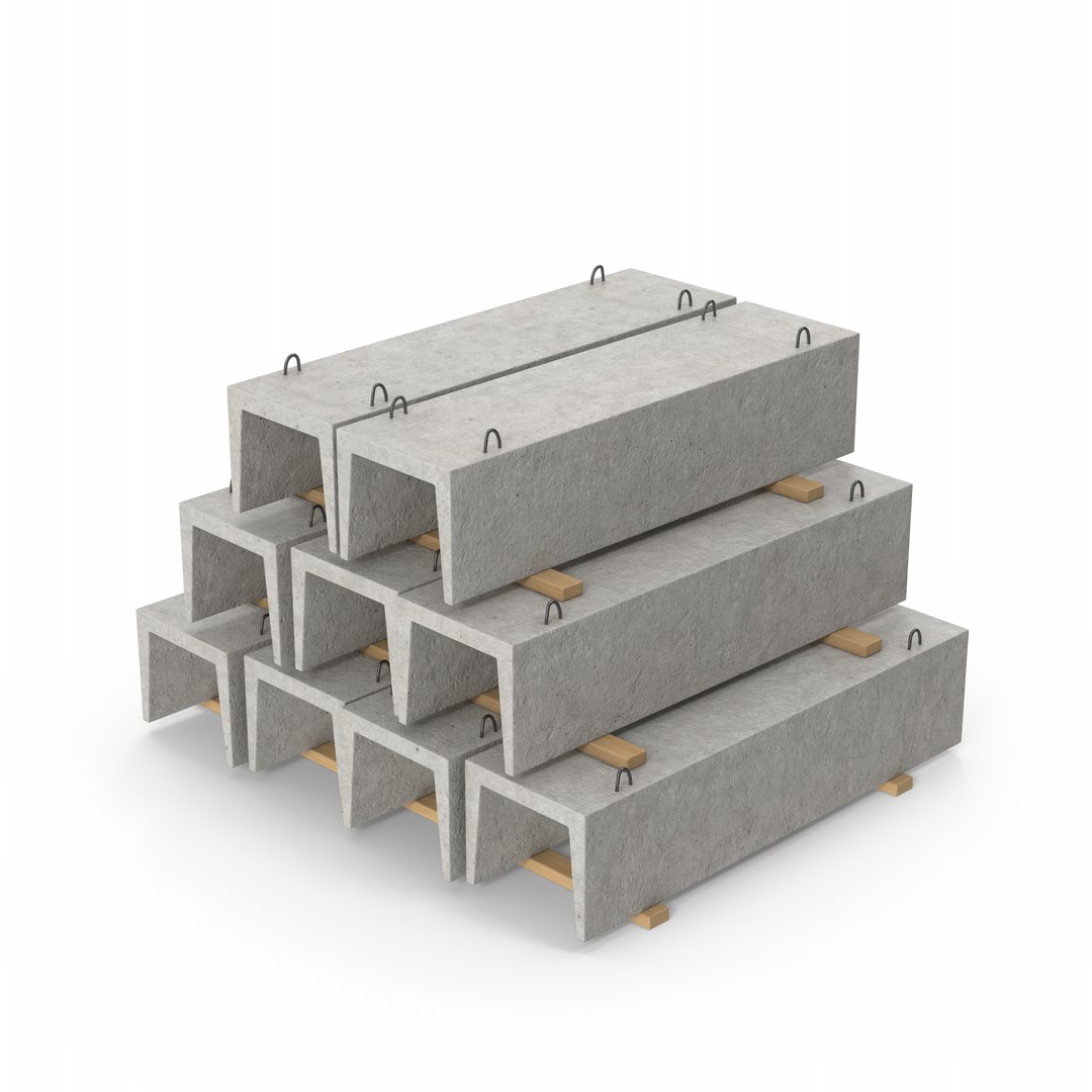 3D Concrete Trench On Wood Planks Model - TurboSquid 2142085