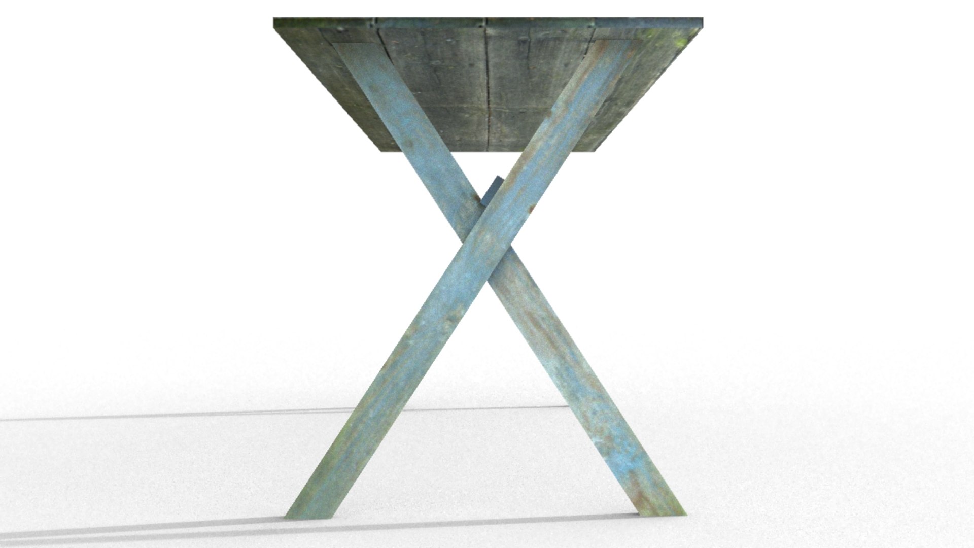 3d simple wood table model