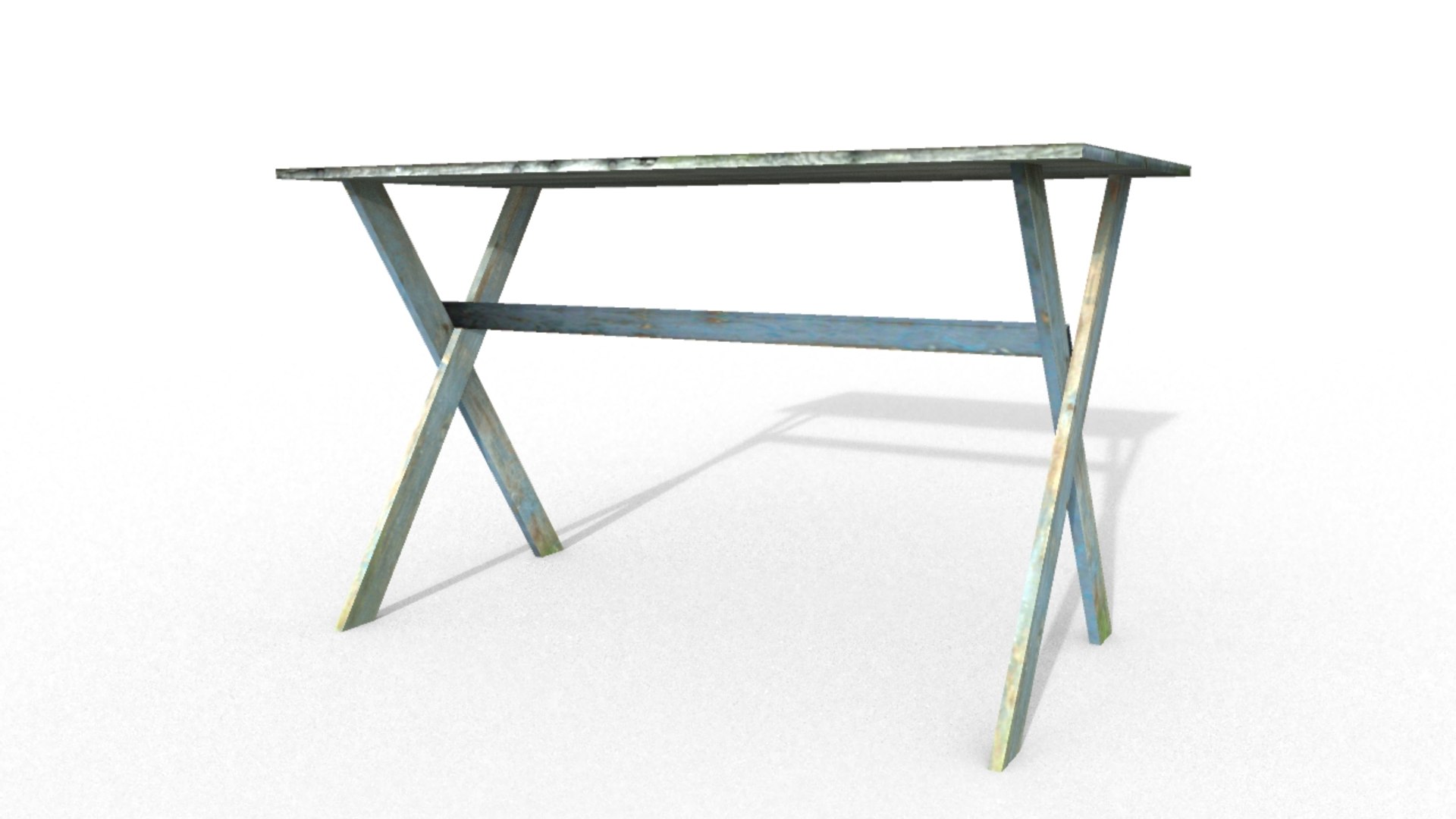 3d simple wood table model