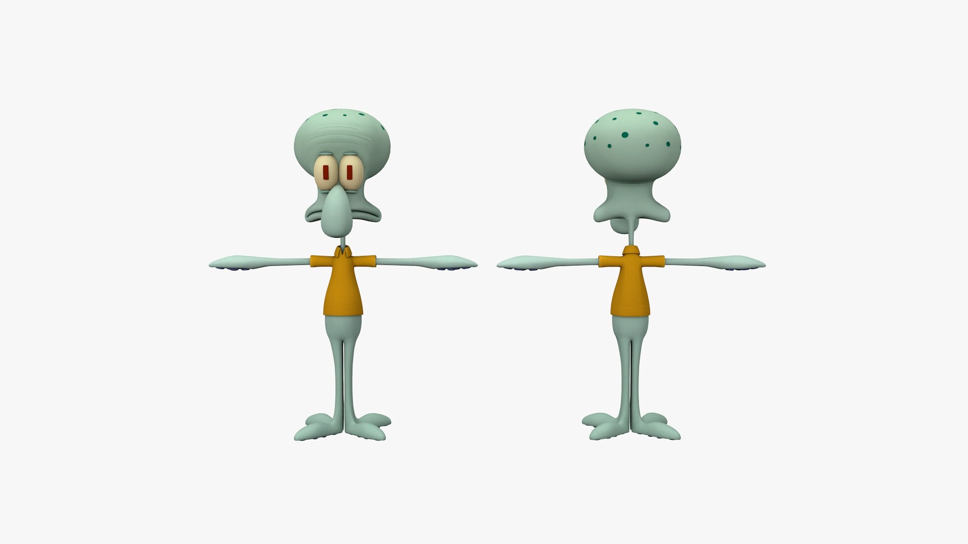 3D Squidward Tentacles - TurboSquid 2362402