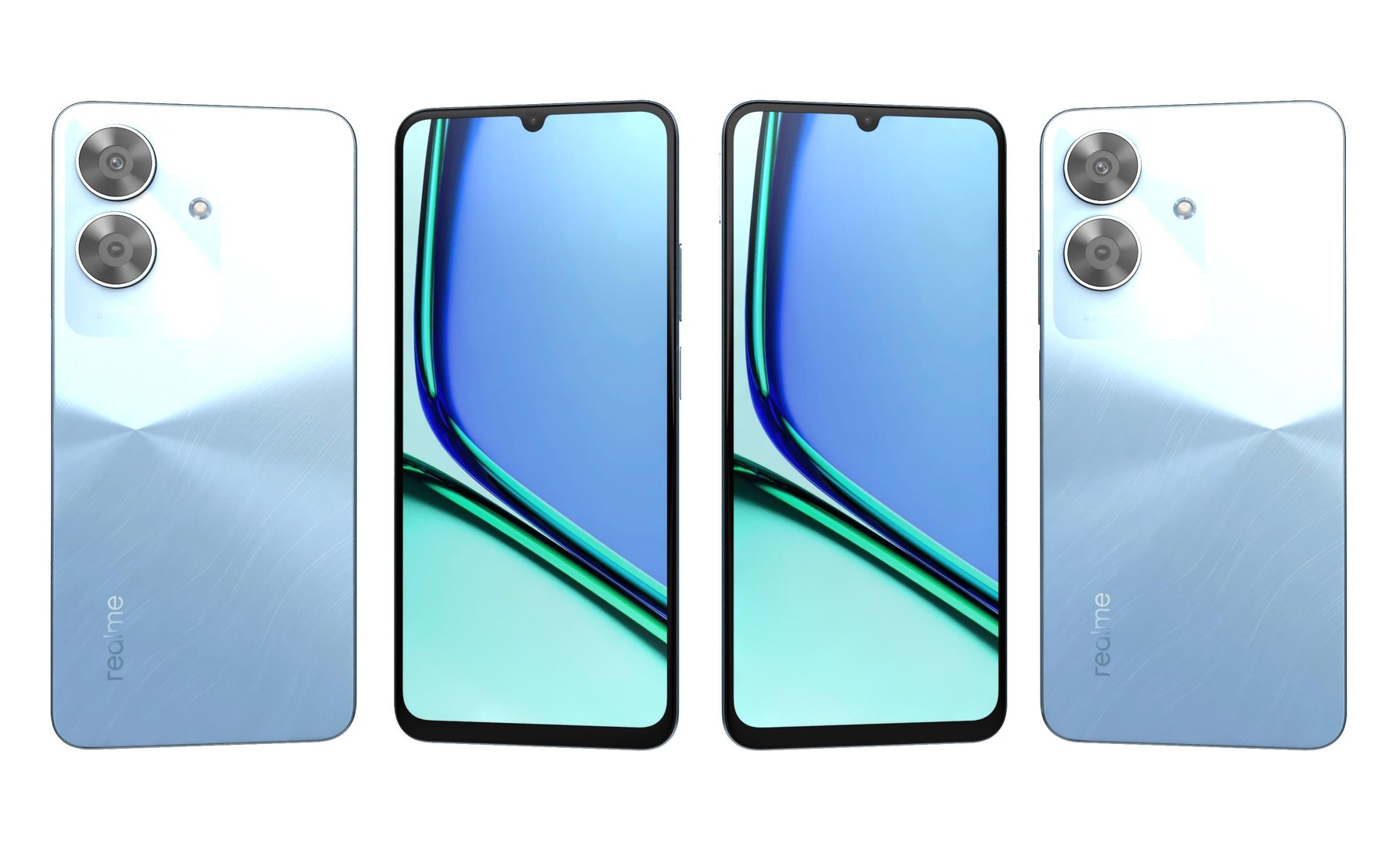 Realme Narzo N61 Marble Black And Voyage Blue 3D Model - TurboSquid 2261755