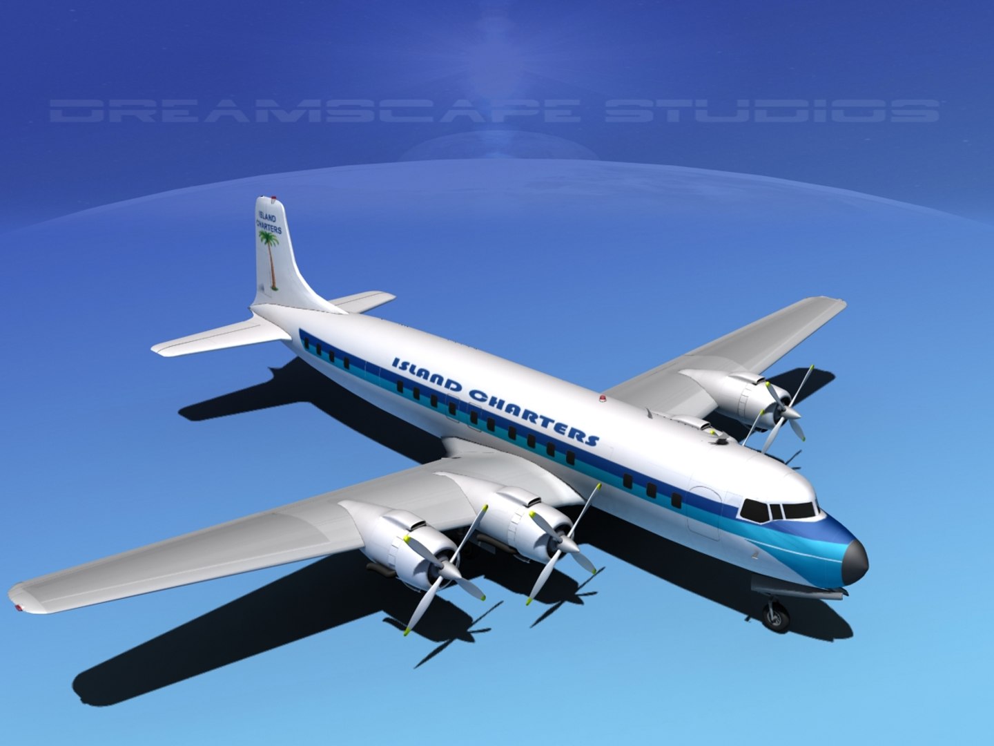 3d Model Douglas Dc-7c Dc-7