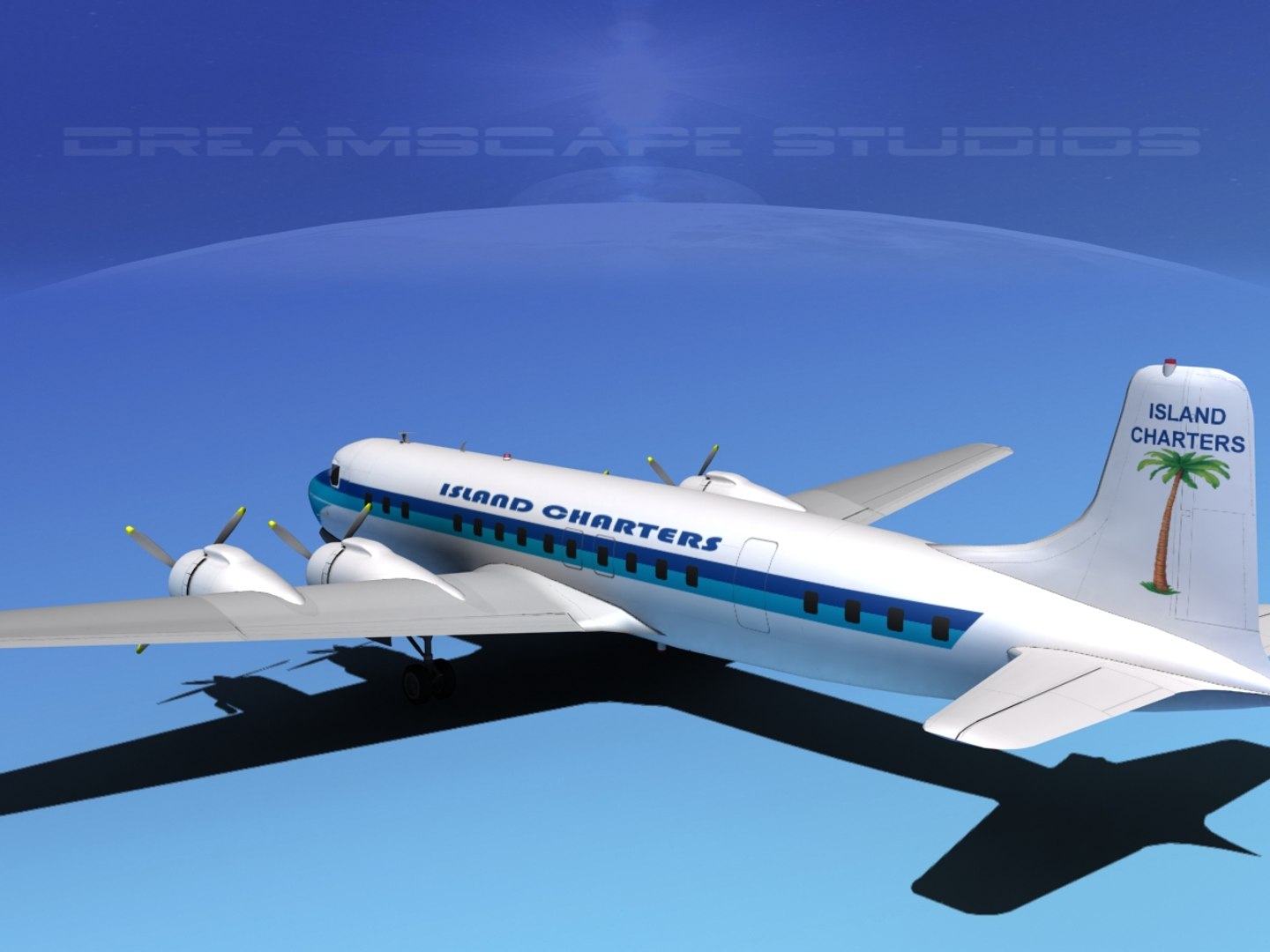3d Model Douglas Dc-7c Dc-7
