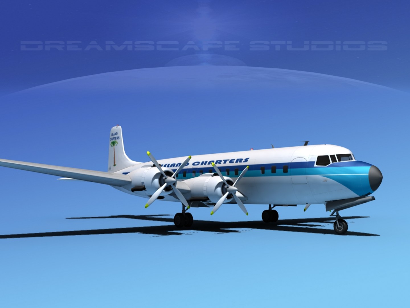 3d Model Douglas Dc-7c Dc-7