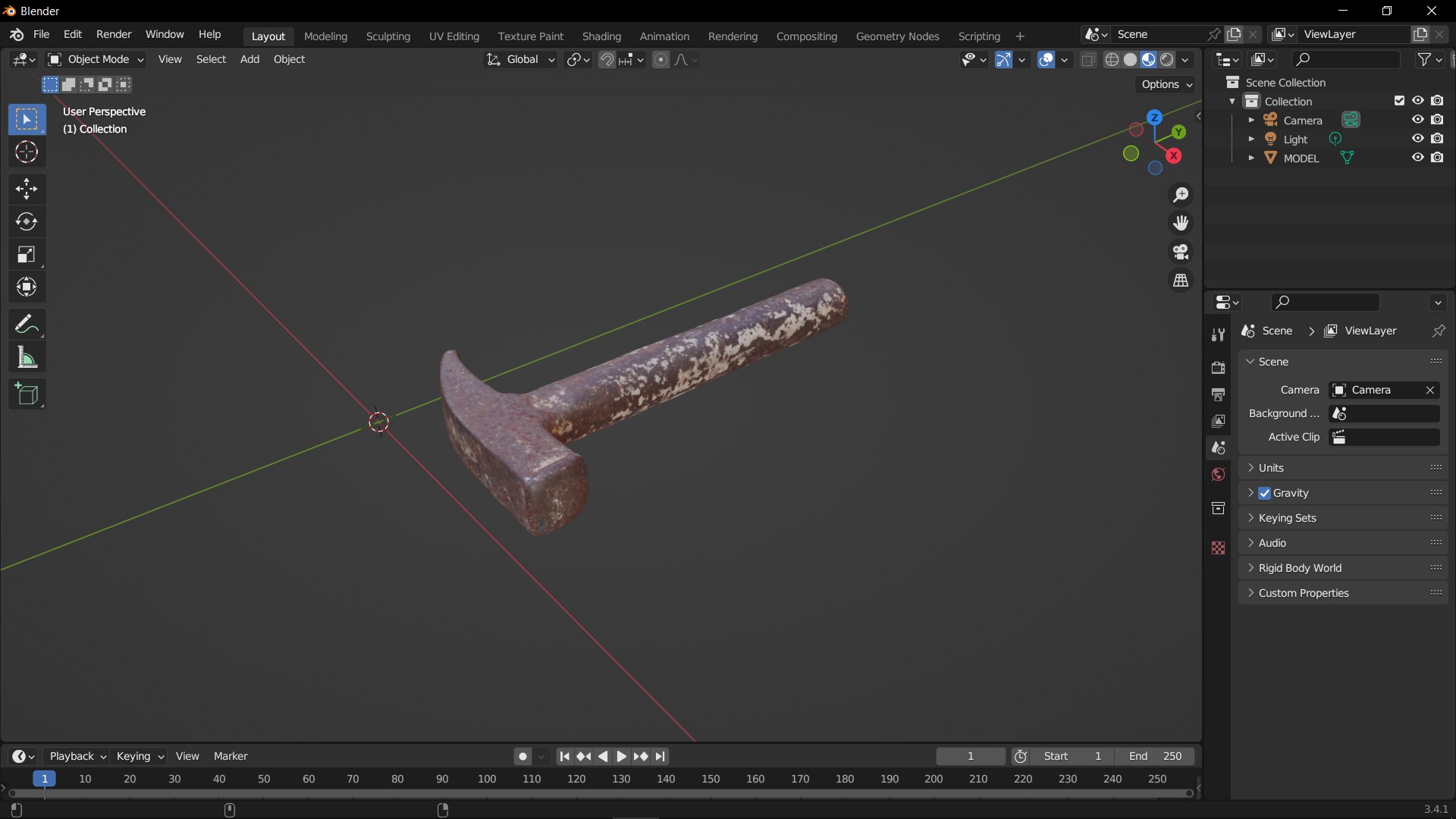 3D Iron Rust Hammer Scan Model - TurboSquid 2077672