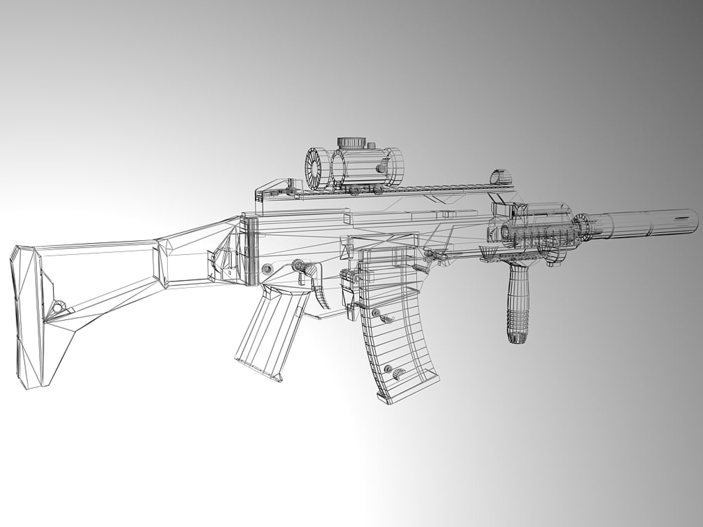 3d G36c Assault Rifle Model