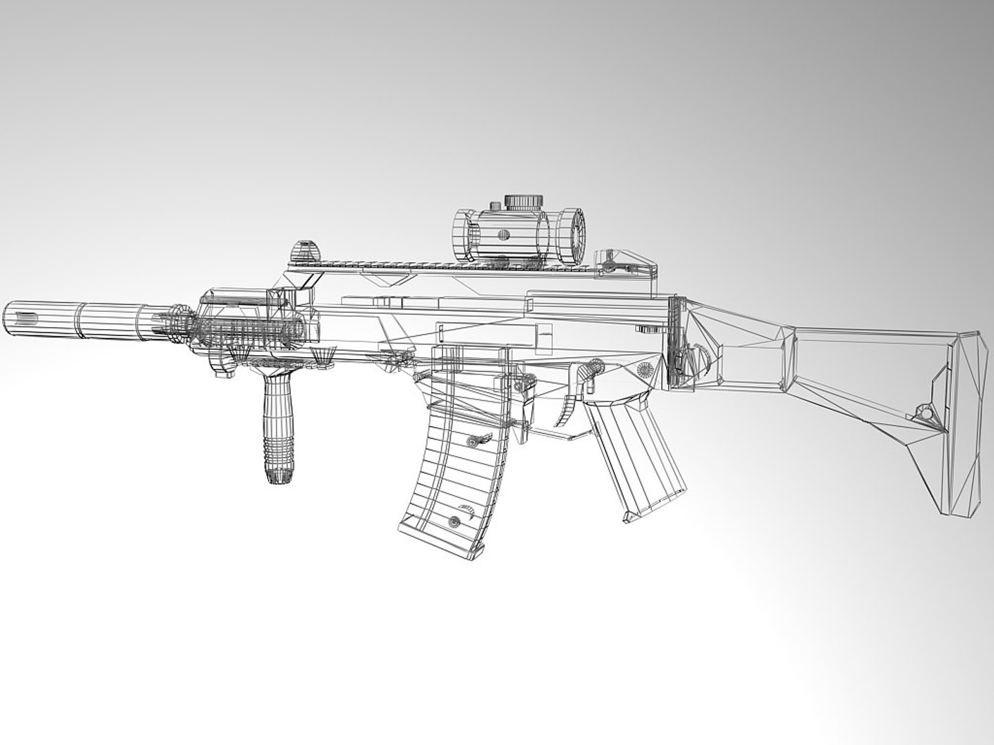 3d G36c Assault Rifle Model