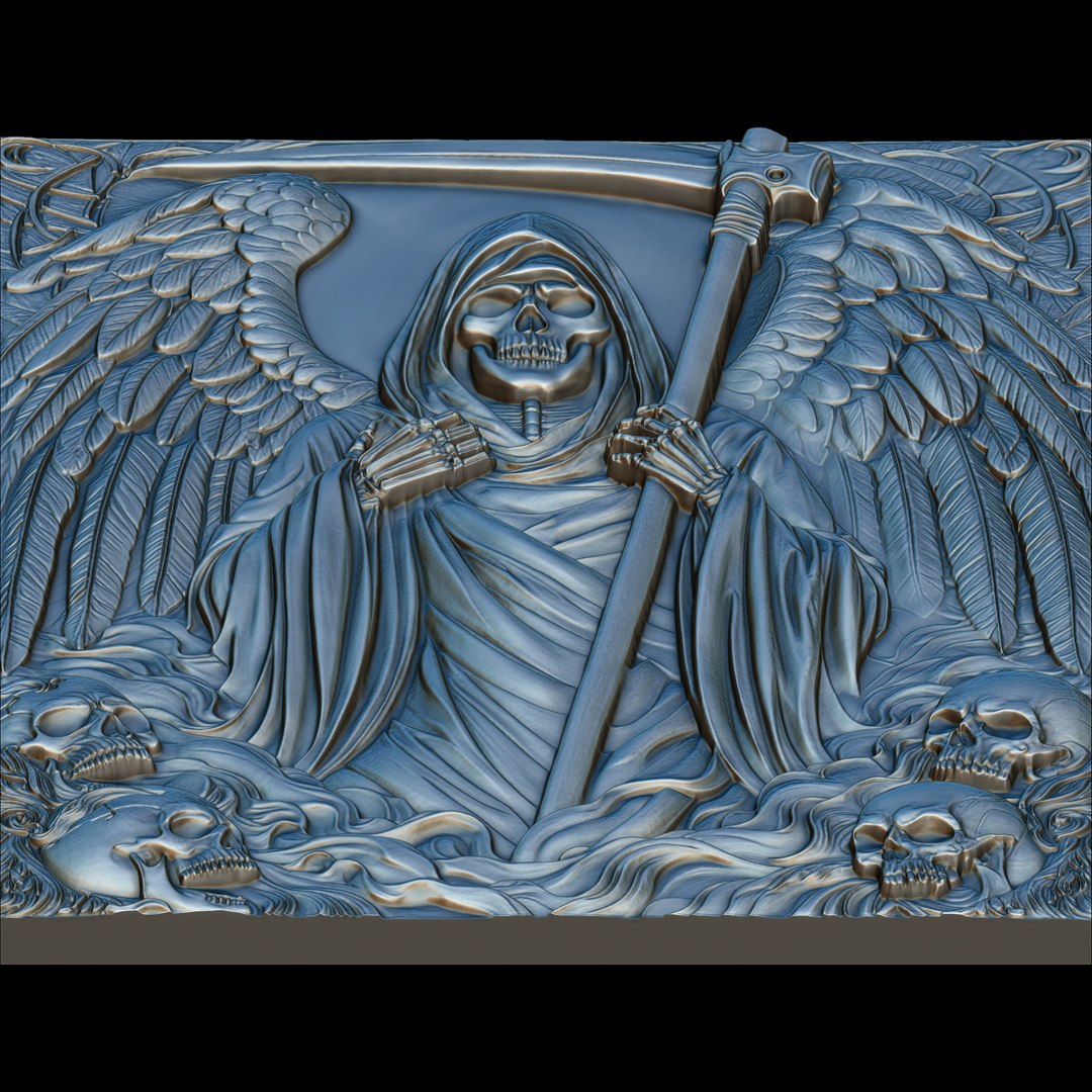 3D Model Throne Of The Grim Reaper Relief 3D Print Model - TurboSquid ...