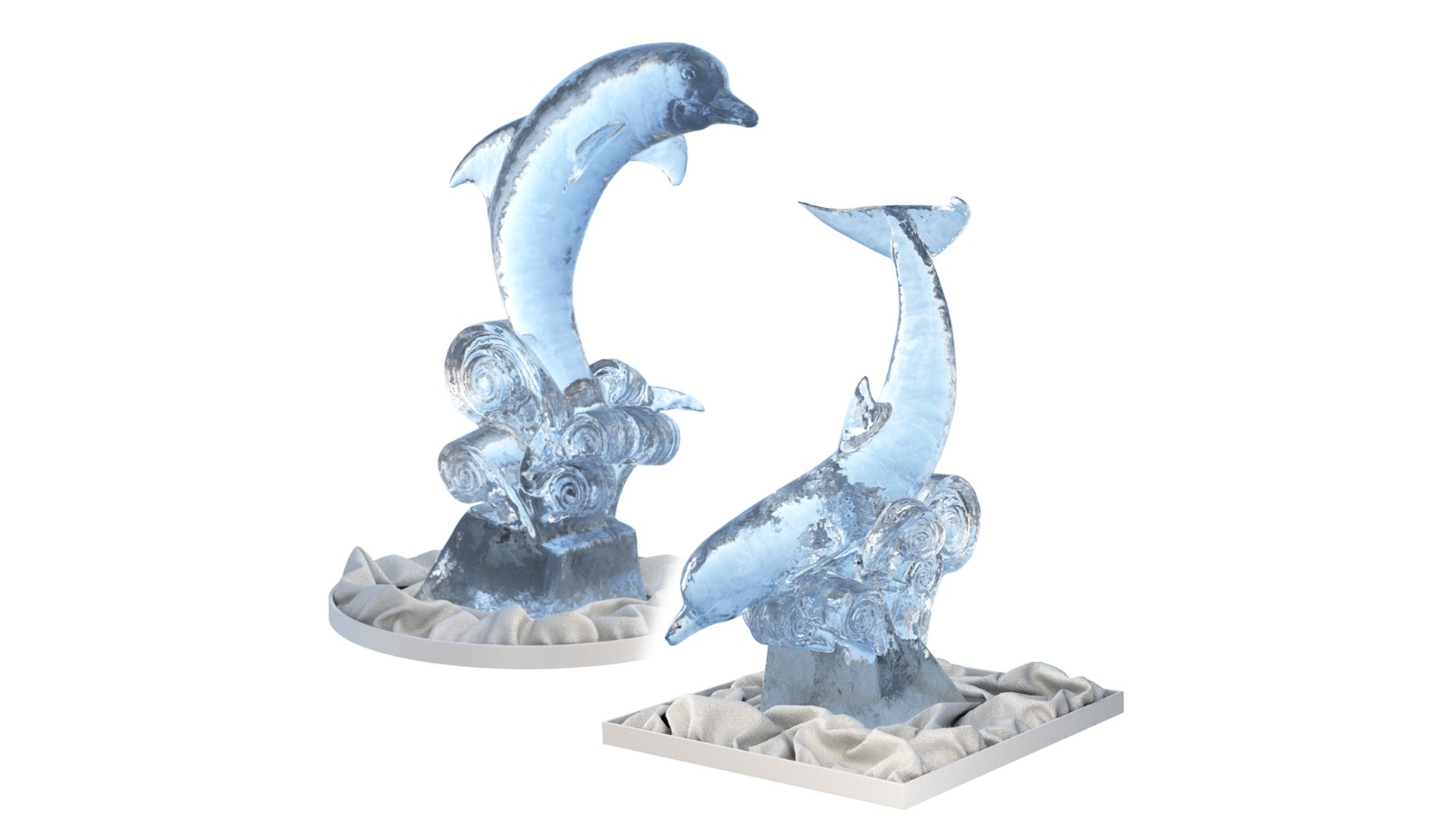 Ice Sculpture Dolphin 3D - TurboSquid 2076700