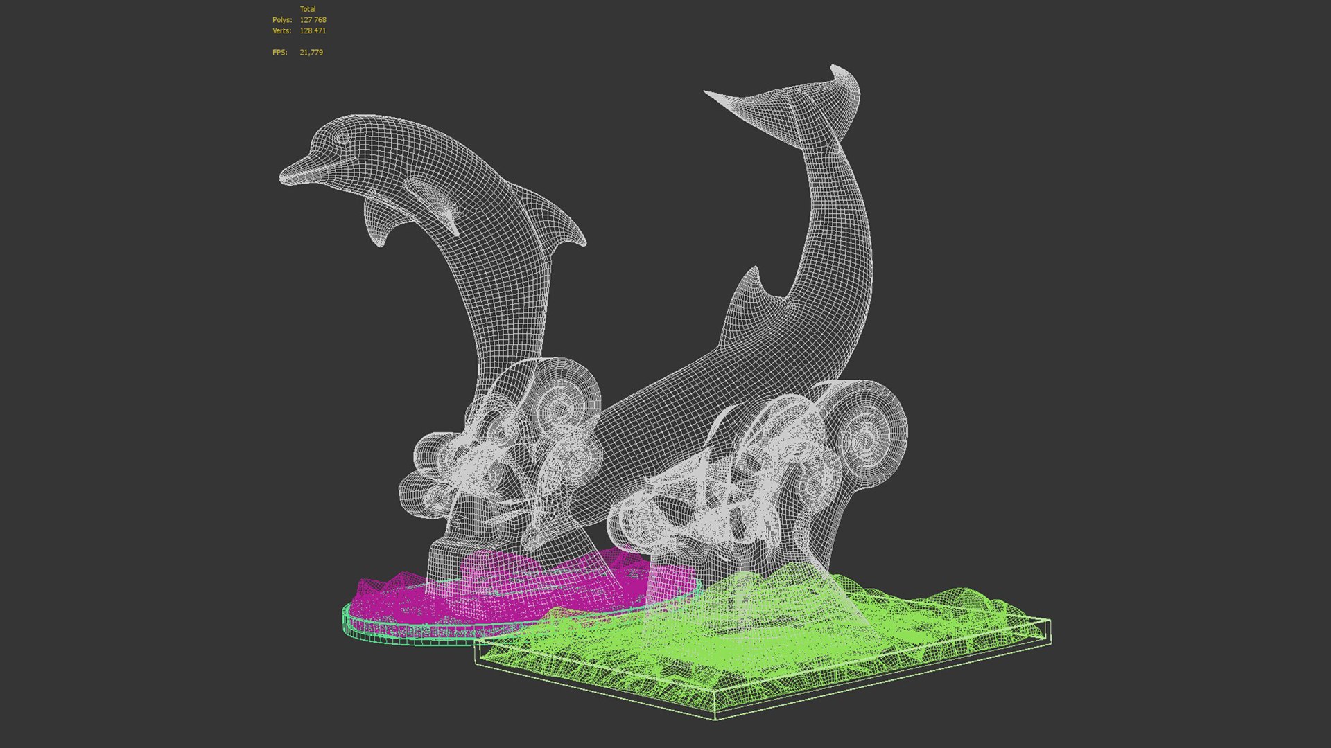 Ice Sculpture Dolphin 3D - TurboSquid 2076700