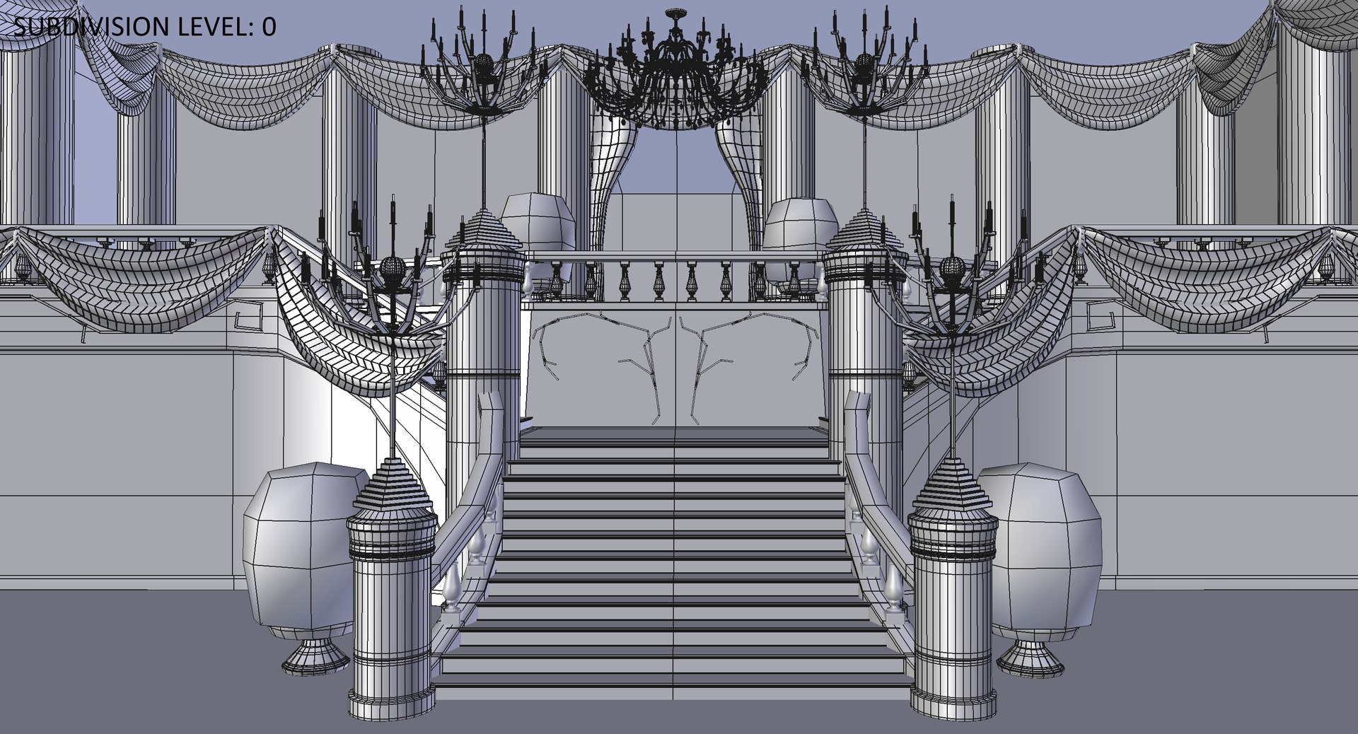 3D Model Elegant Ballroom - TurboSquid 1182923