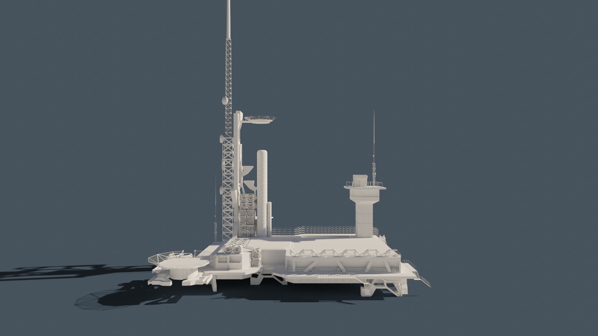 3D Futuristic Spaceship Launch Pad - TurboSquid 1956687