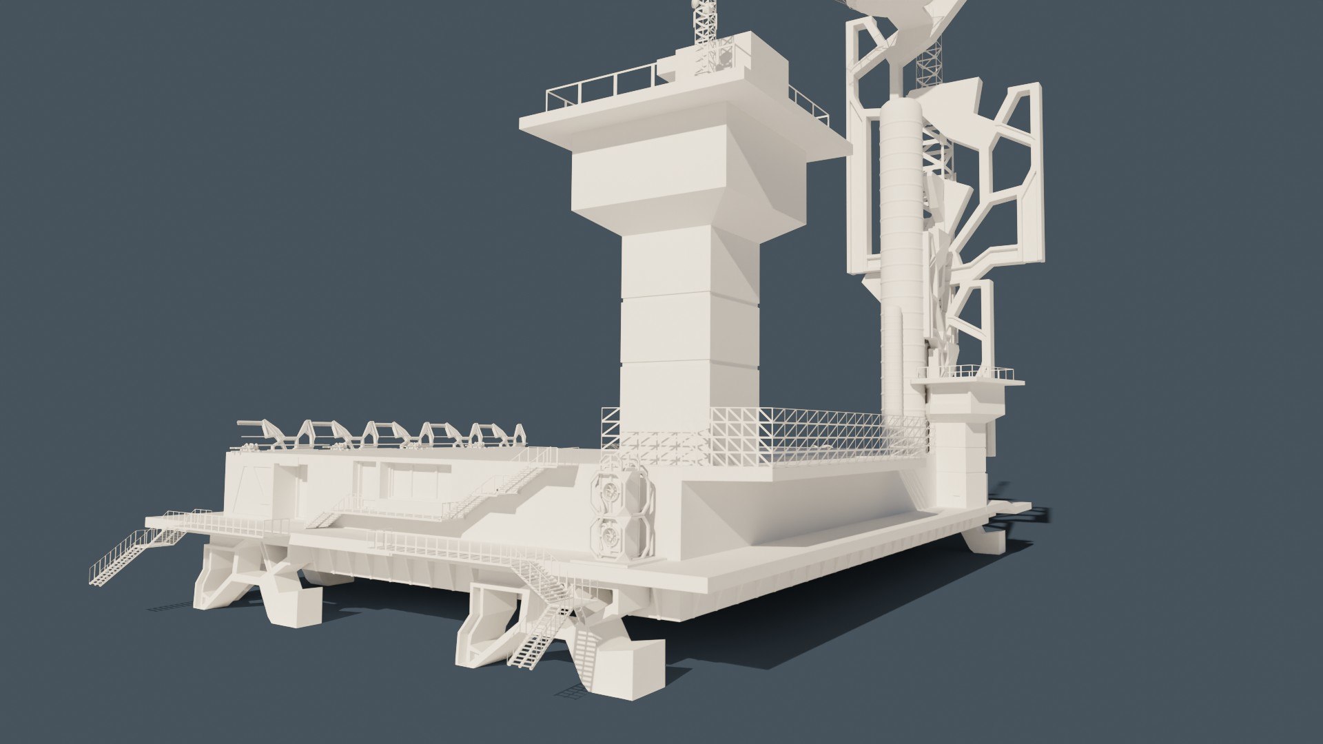 3D Futuristic Spaceship Launch Pad - TurboSquid 1956687