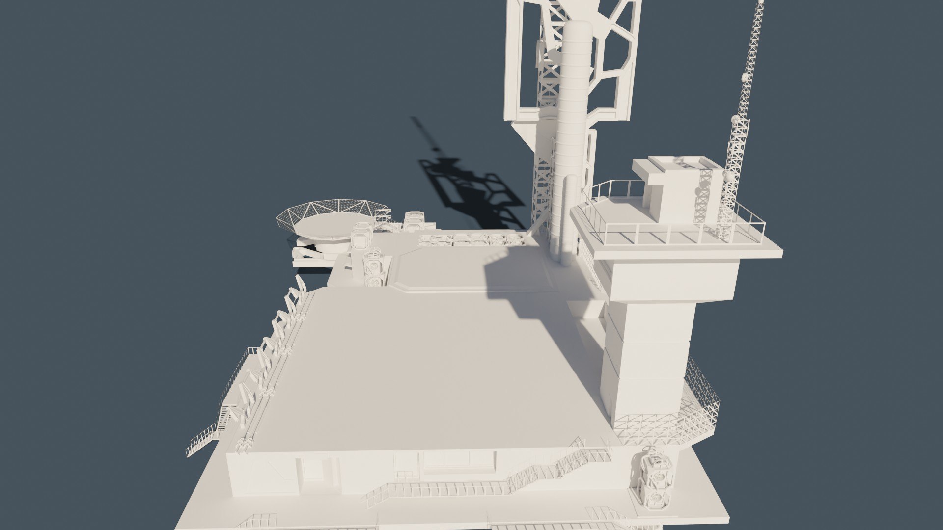 3D Futuristic Spaceship Launch Pad - TurboSquid 1956687