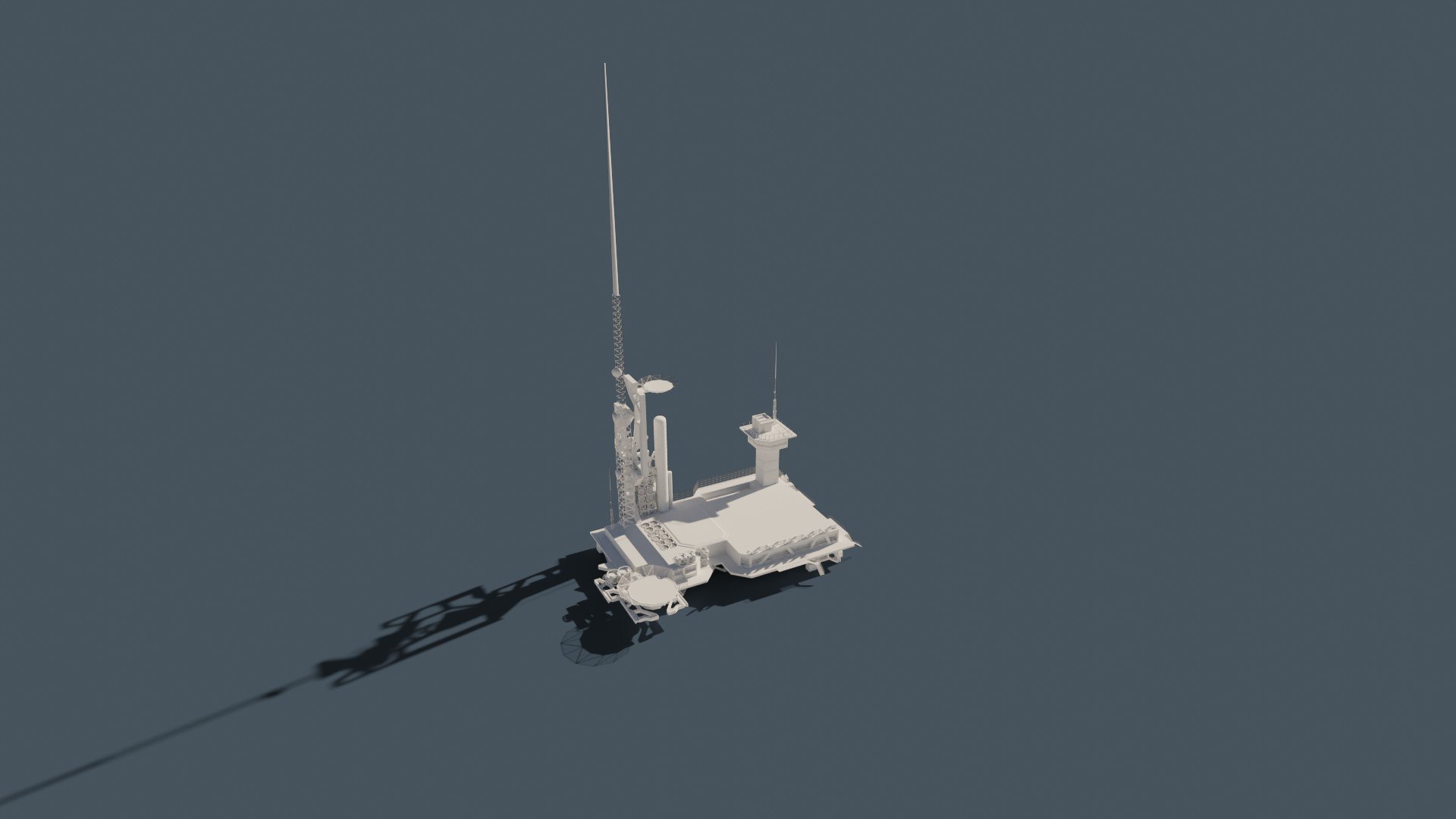 3D Futuristic Spaceship Launch Pad - TurboSquid 1956687