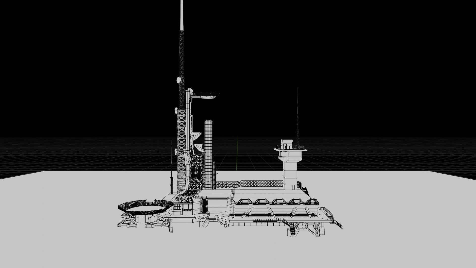 3D Futuristic Spaceship Launch Pad - TurboSquid 1956687