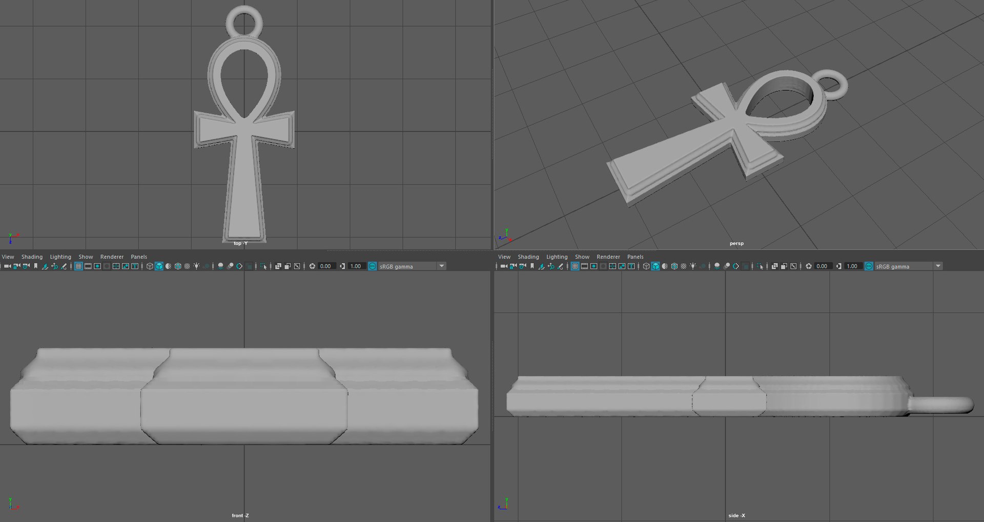 3D ankh cross necklace print - TurboSquid 1403663