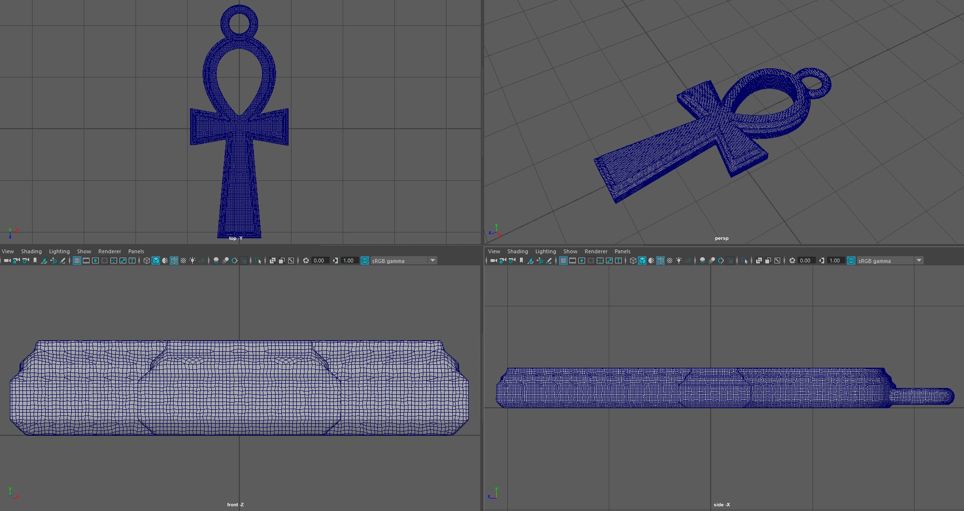 3D ankh cross necklace print - TurboSquid 1403663