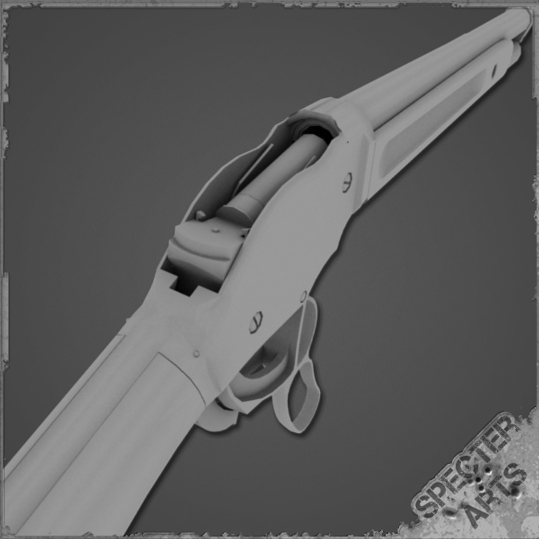 1887 Shotgun 3d Model
