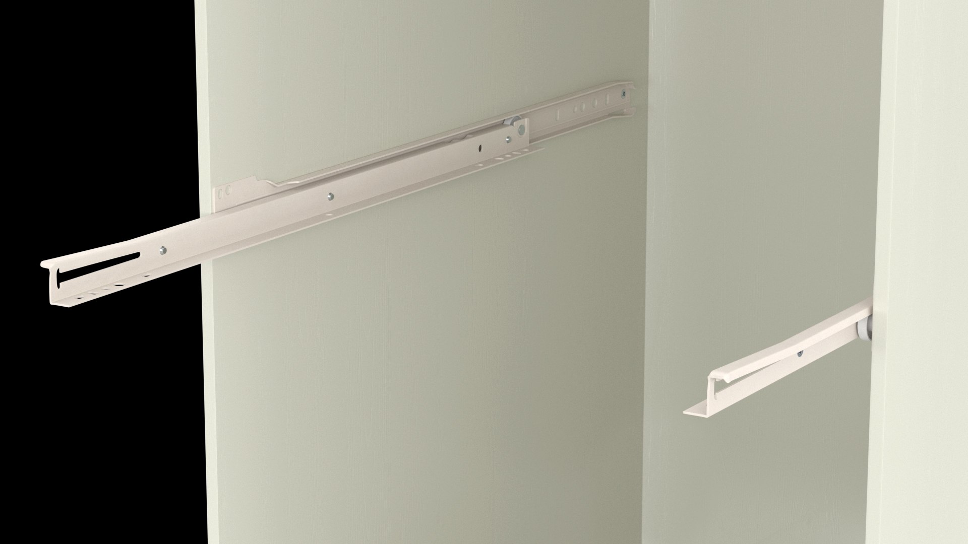 Drawer Slide - 18-Inch Bottom Mount 3D Model - TurboSquid 1769575