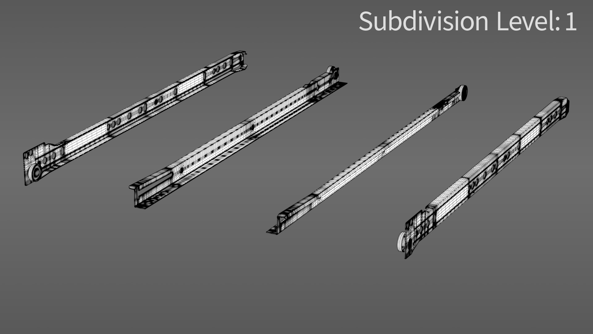 Drawer Slide - 18-Inch Bottom Mount 3D Model - TurboSquid 1769575