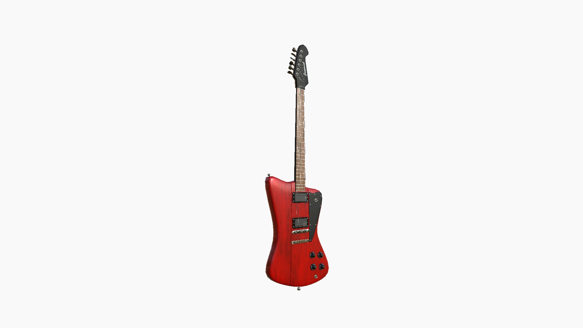 3D Electric Guitar G01 Red - Music Instrument Design - TurboSquid 1922360