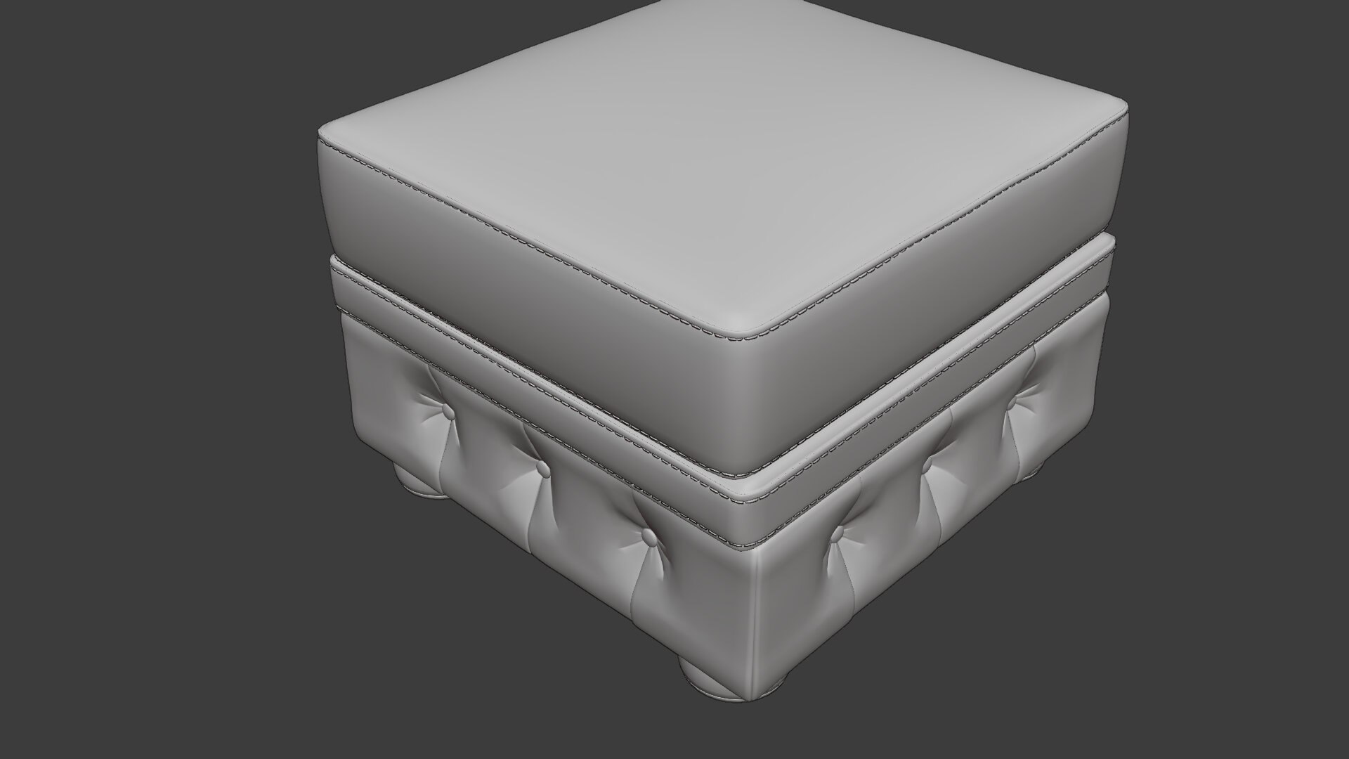 3D ottoman modeled seams model - TurboSquid 1524945