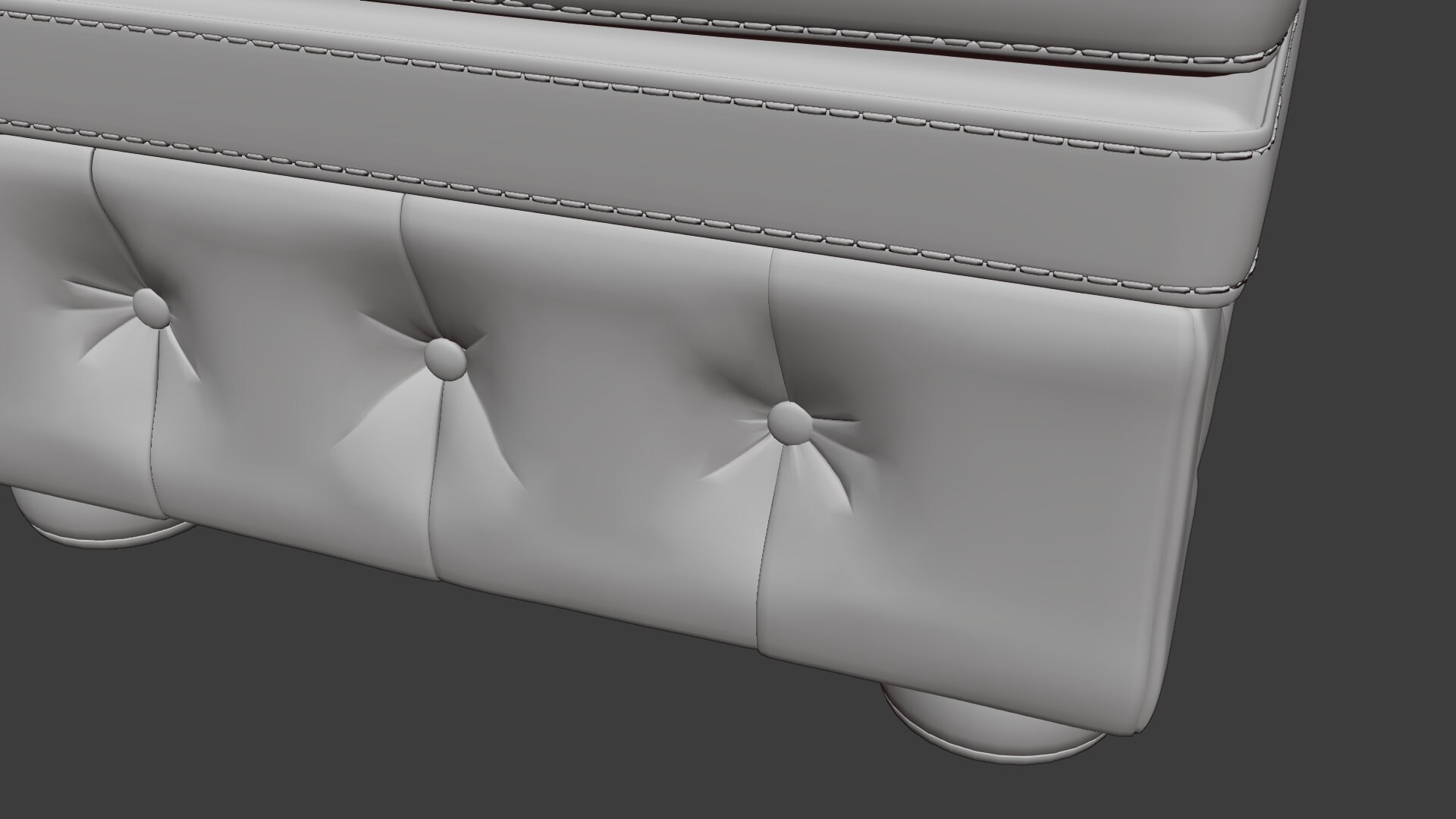 3D Ottoman Modeled Seams Model - TurboSquid 1524945