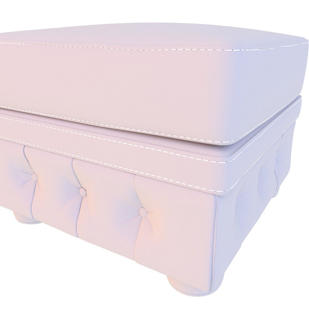 3D Ottoman Modeled Seams Model - TurboSquid 1524945