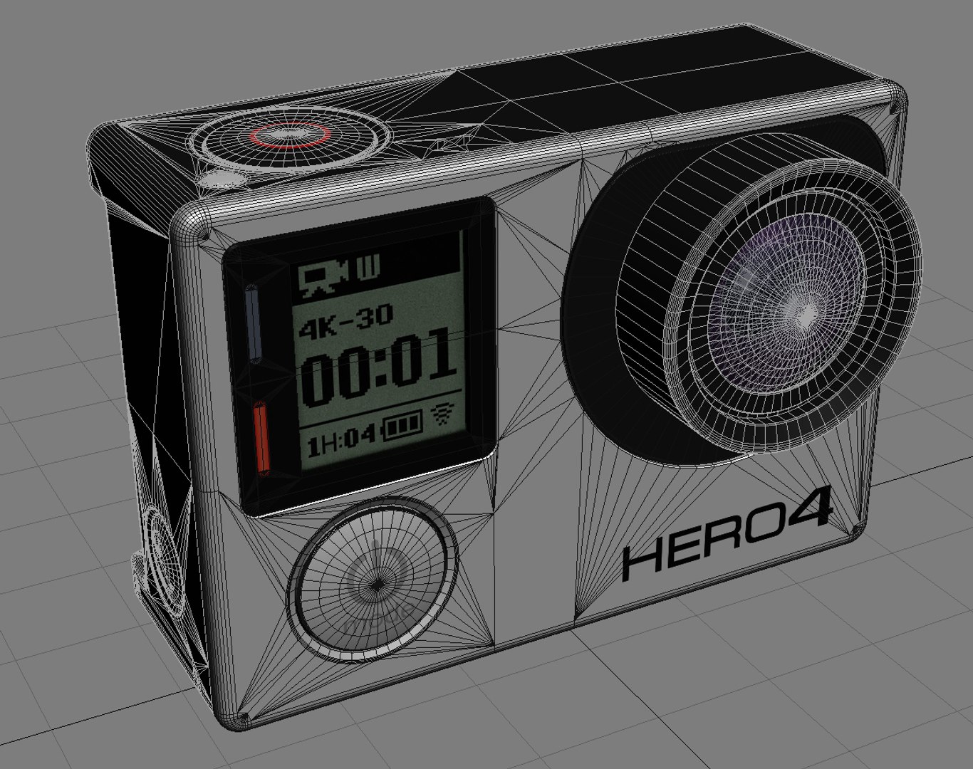 3d Model Camera Gopro Hero4 Black